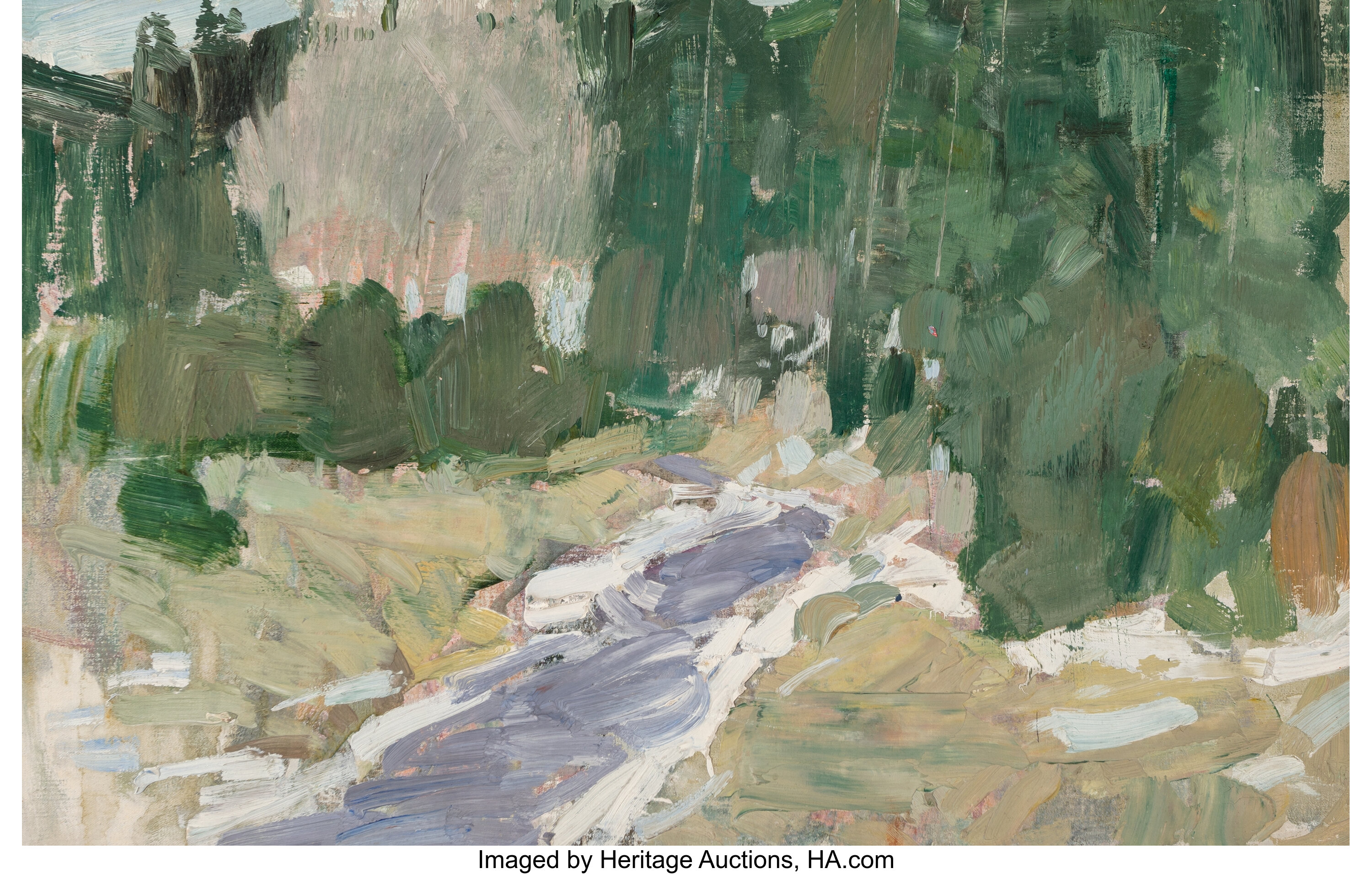 Leon Gaspard (Russian/American, 1882-1964). New Mexico Landscape. | Lot ...