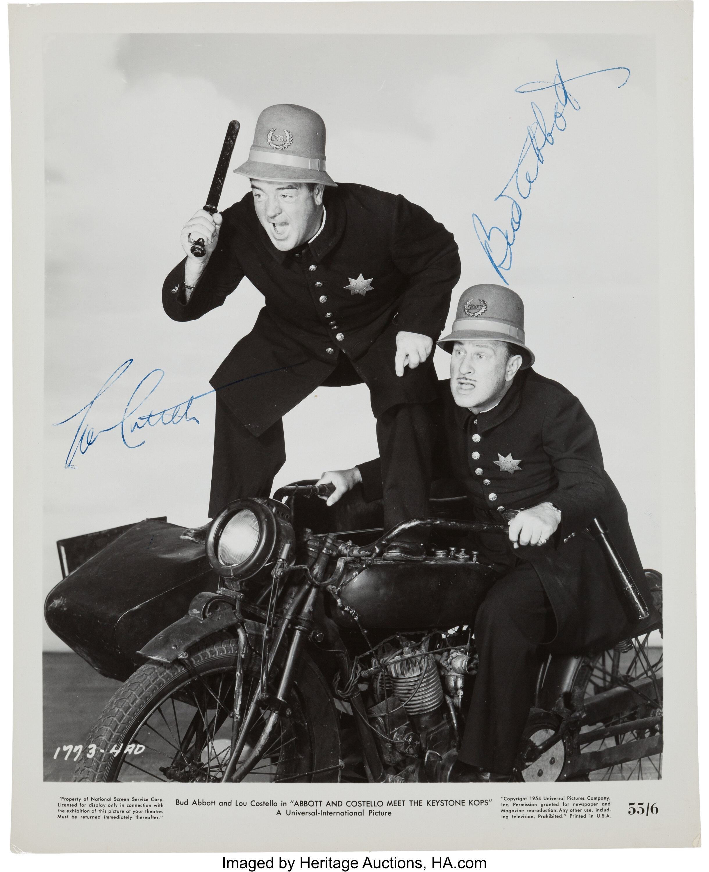 1954 Bud Abbott & Lou Costello Signed Photograph. ... Miscellaneous ...