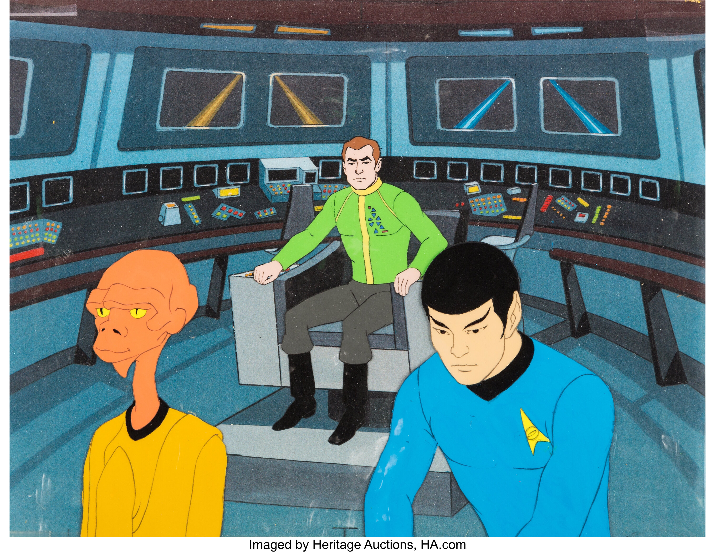 Star Trek: The Animated Series Spock and Arex Production Cel Setup ...