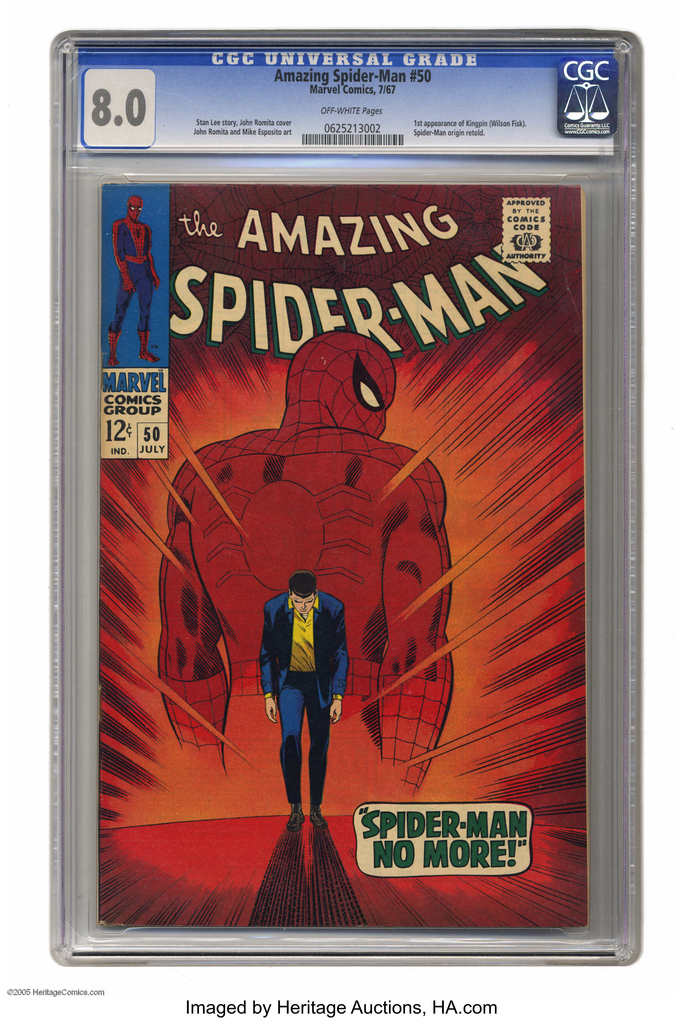 The Amazing Spider-Man #50 (Marvel, 1967) CGC VF 8.0 Off-white | Lot ...