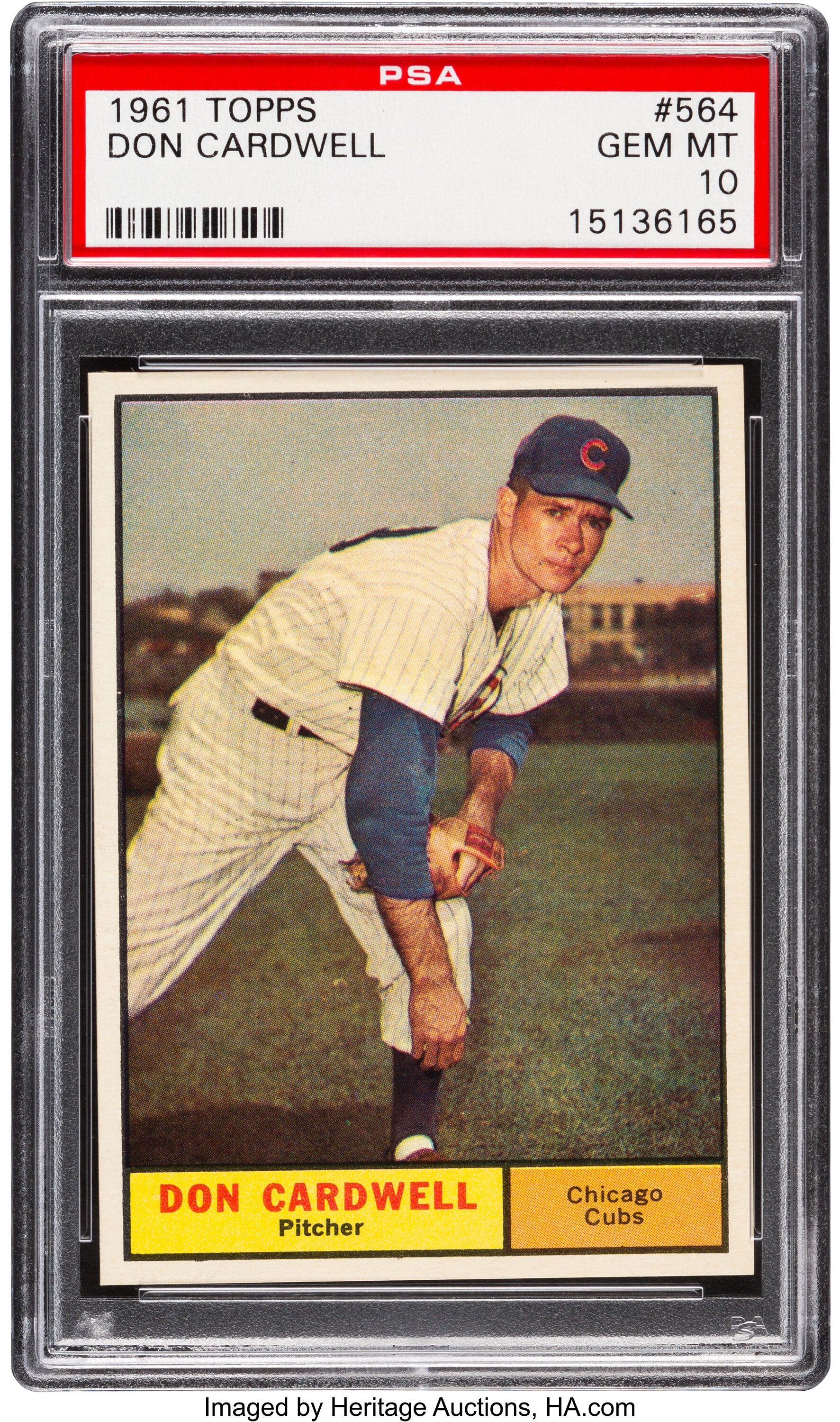 1961 Topps Don Cardwell #564 PSA Gem Mint 10 - Pop Two! ... | Lot ...