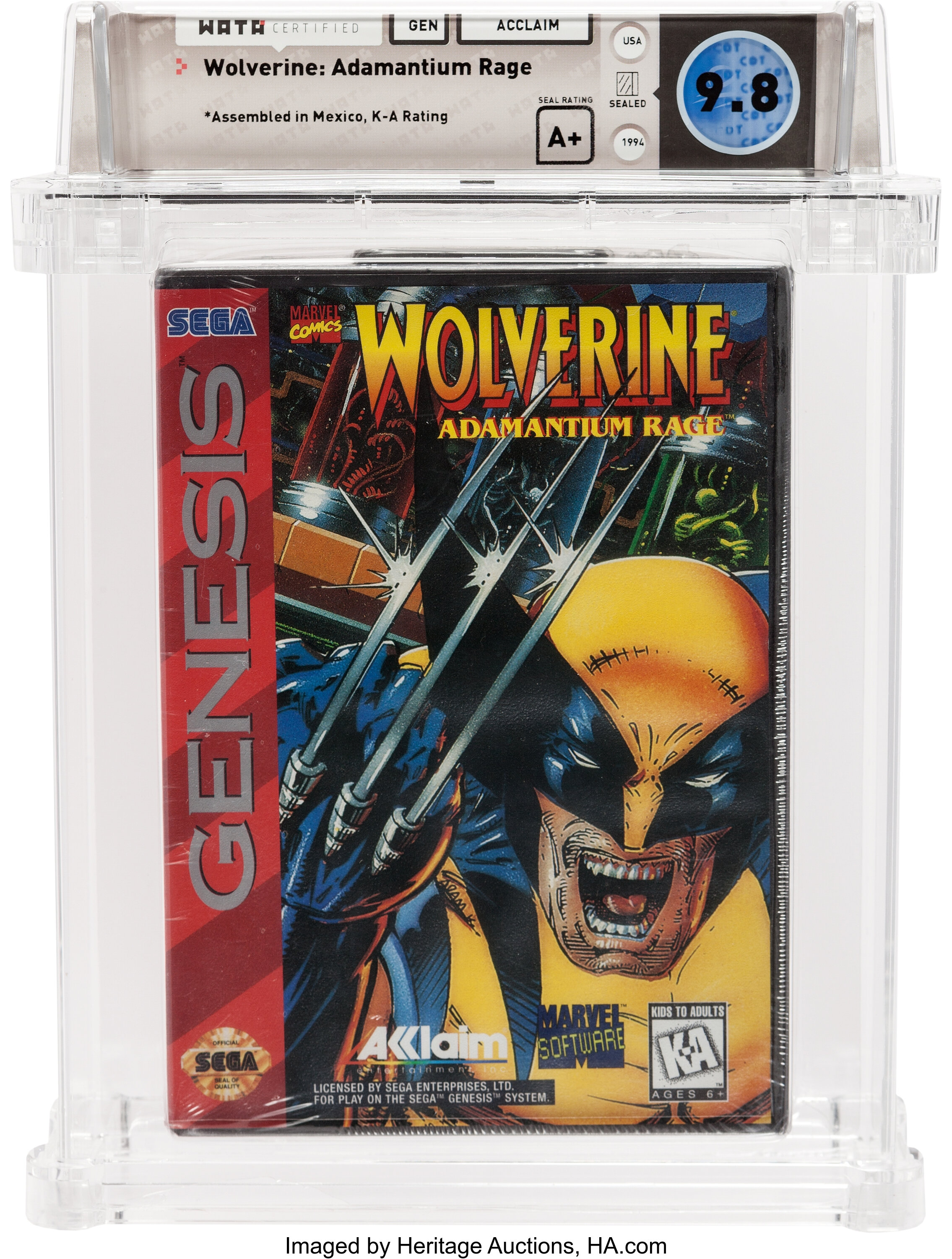 Wolverine: Adamantium Rage (Sega Genesis, Acclaim, 1994) Wata 9.8 | Lot ...