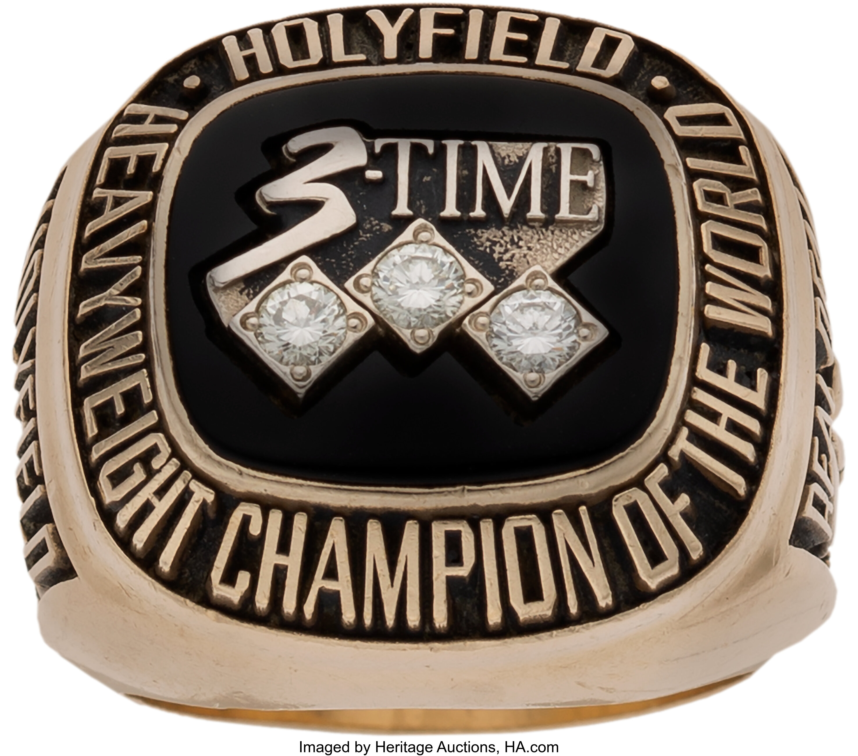 Circa 1996 Evander Holyfield Three Time Heavyweight Champion Ring ...