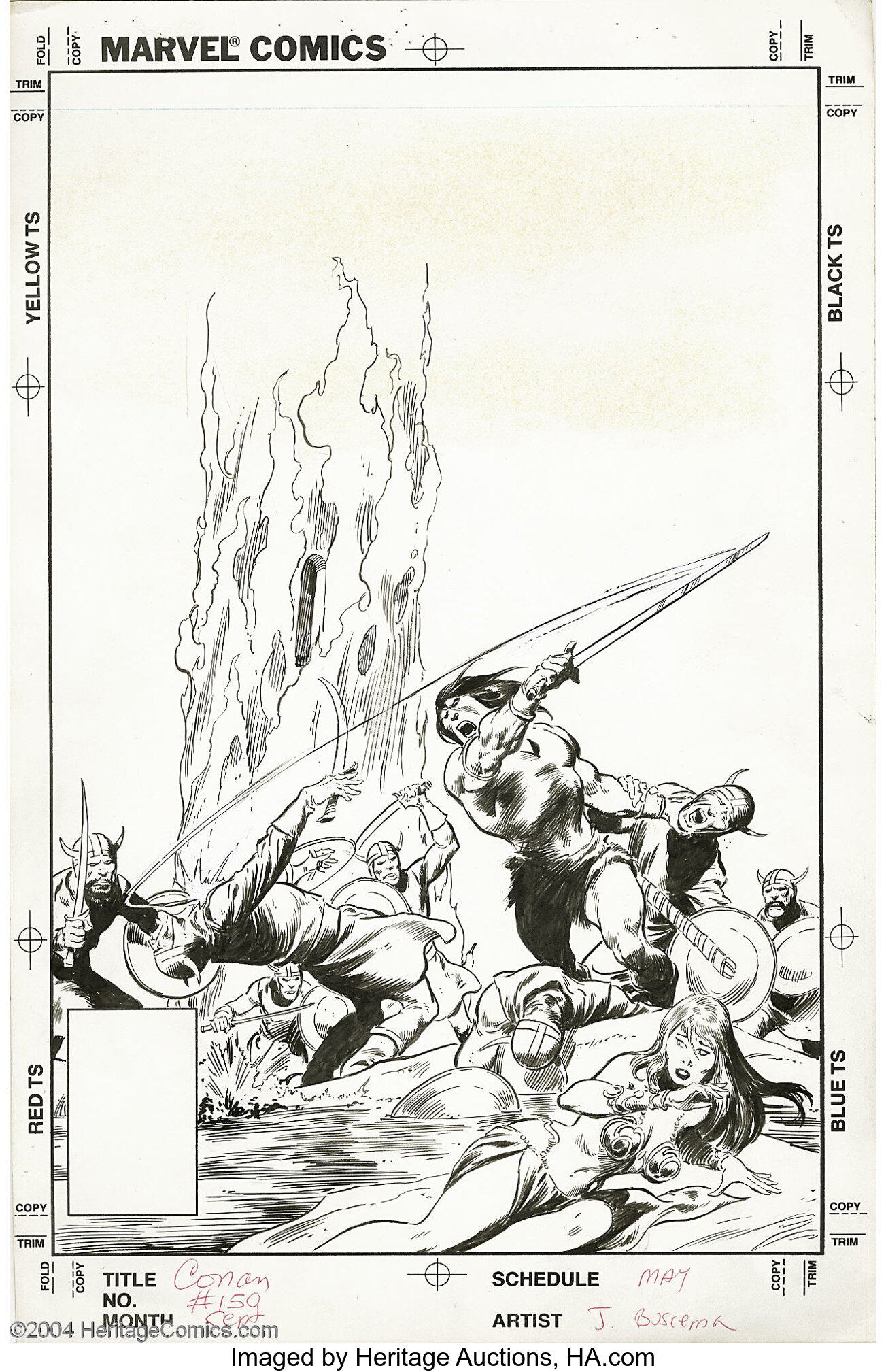 John Buscema - Conan the Barbarian #149 Cover Original Art (Marvel ...