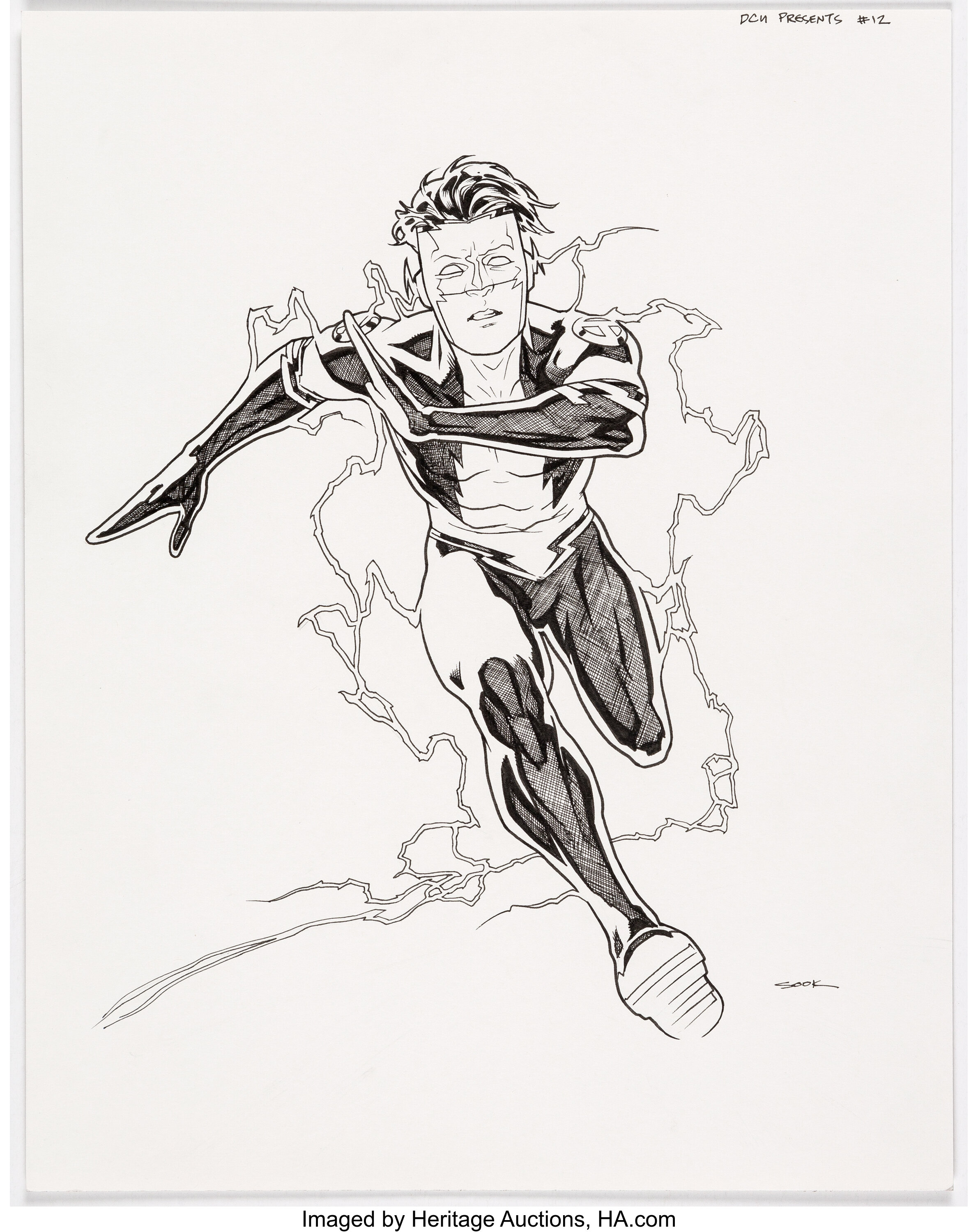 Ryan Sook DC Universe Presents #12 Kid Flash Illustration Original ...