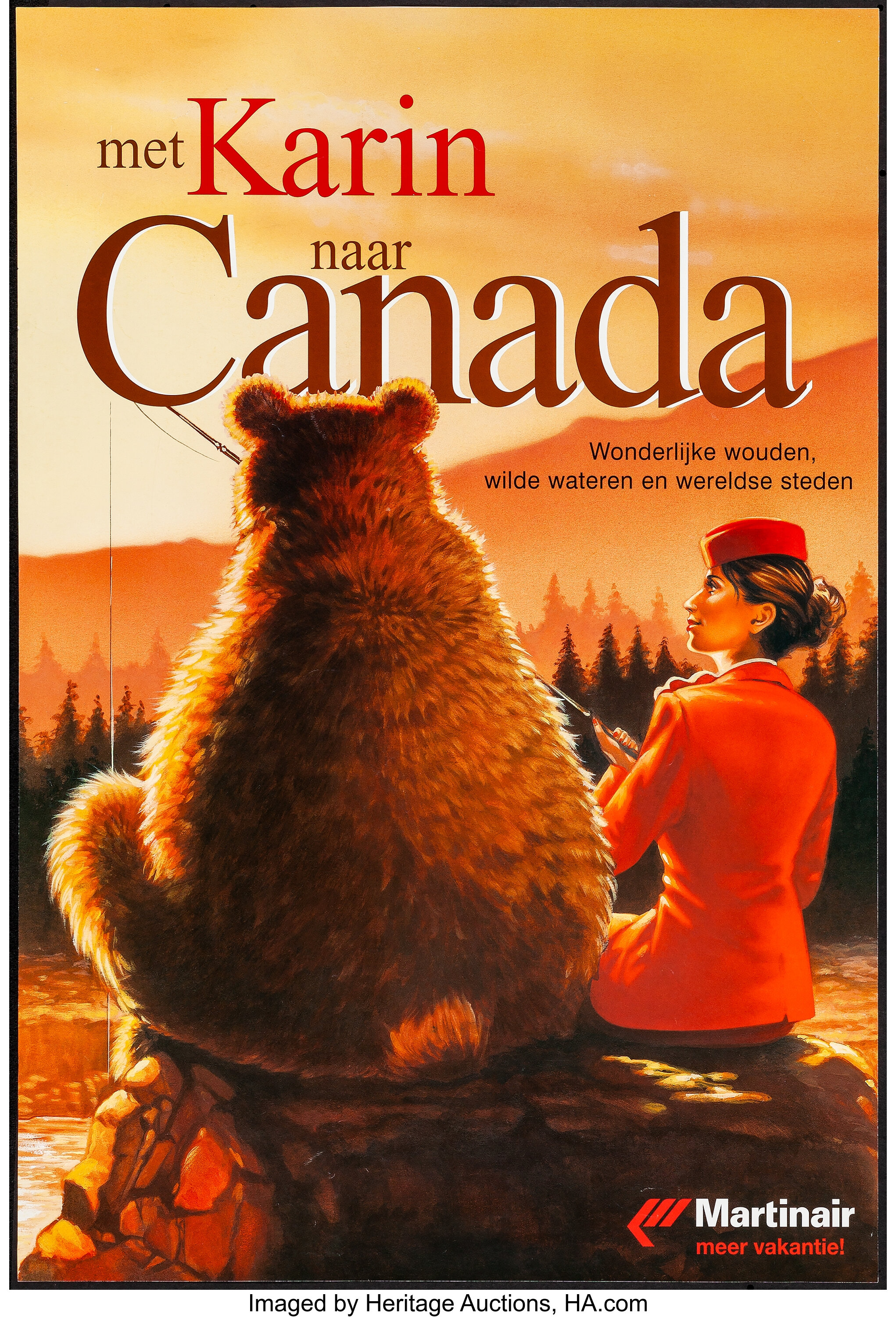 With Karin to Canada (Martinair, c.2000) Rolled, Very Fine. Dutch | Lot ...