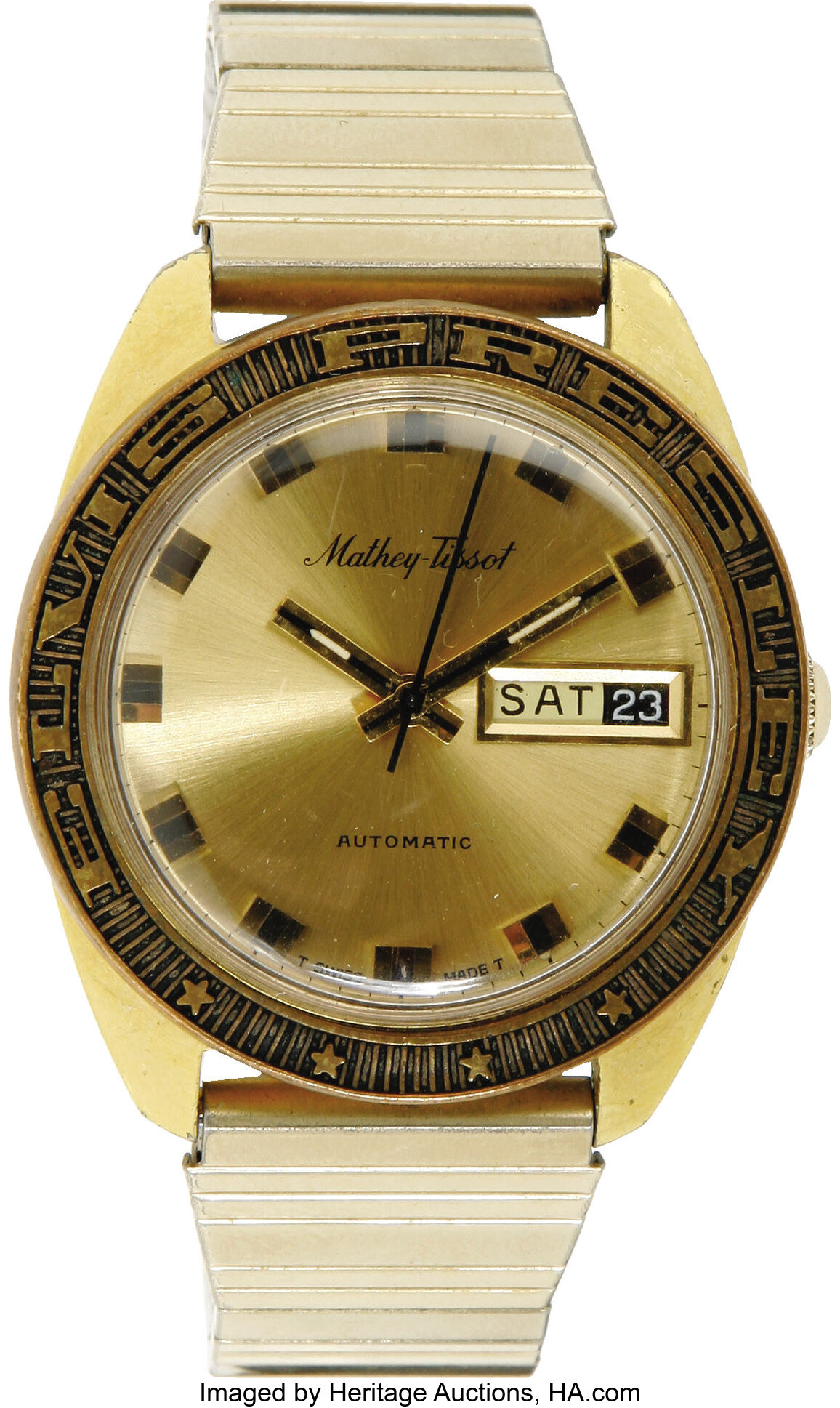 Elvis Presley Gold Watch. Before the debut of the legendary TCB | Lot ...