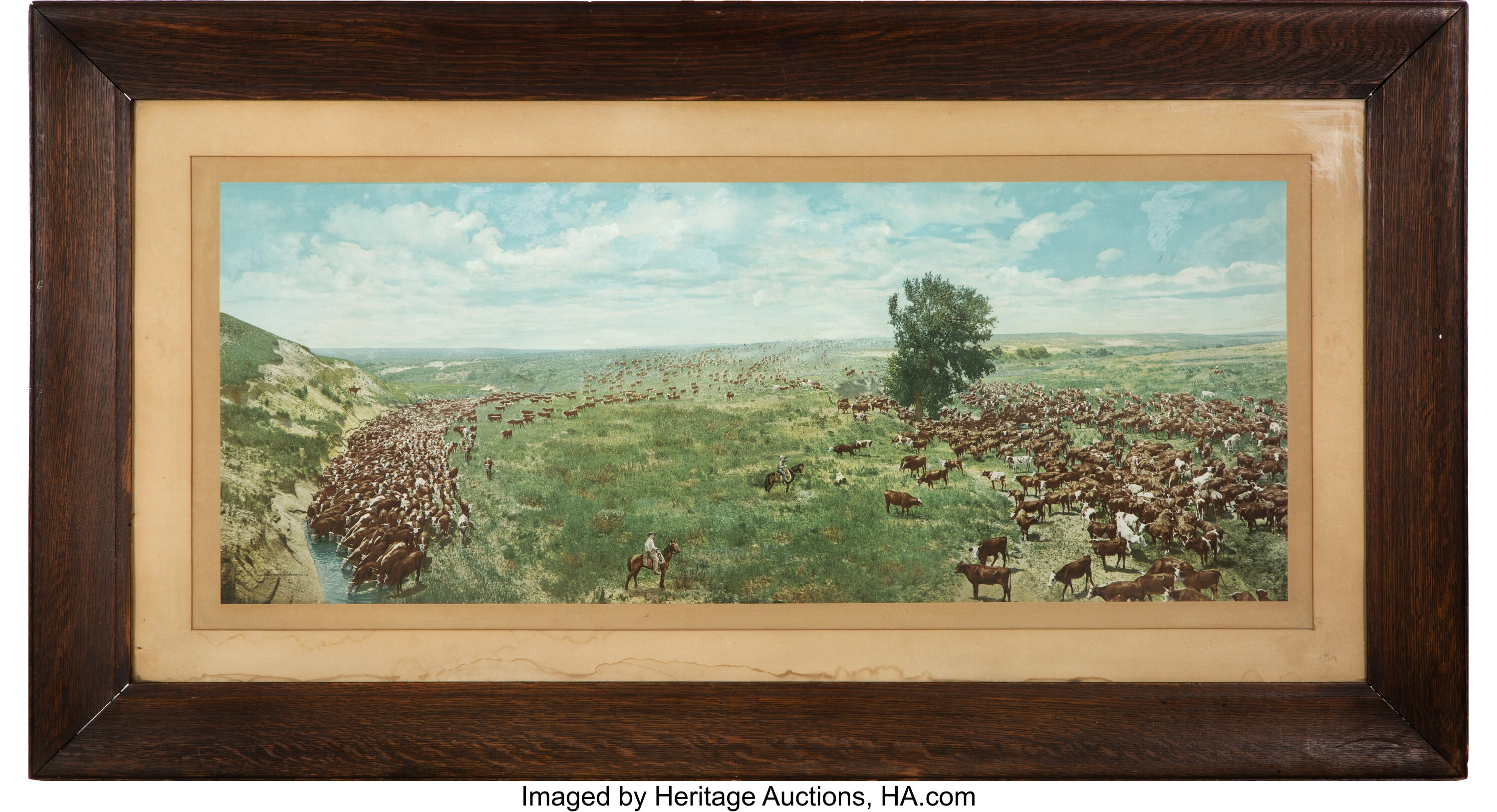 William Henry Jackson 1902 Lithograph: JA Ranch Roundup. ... Art | Lot ...