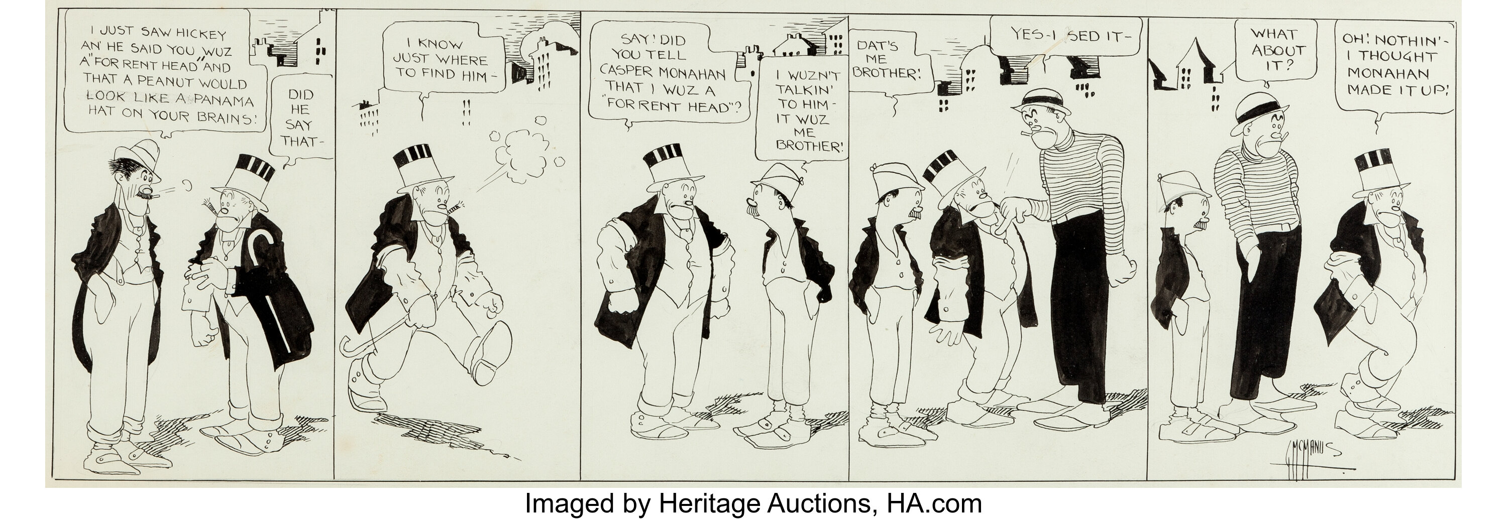 George McManus Bringing Up Father Daily Comic Strip Original Art | Lot ...