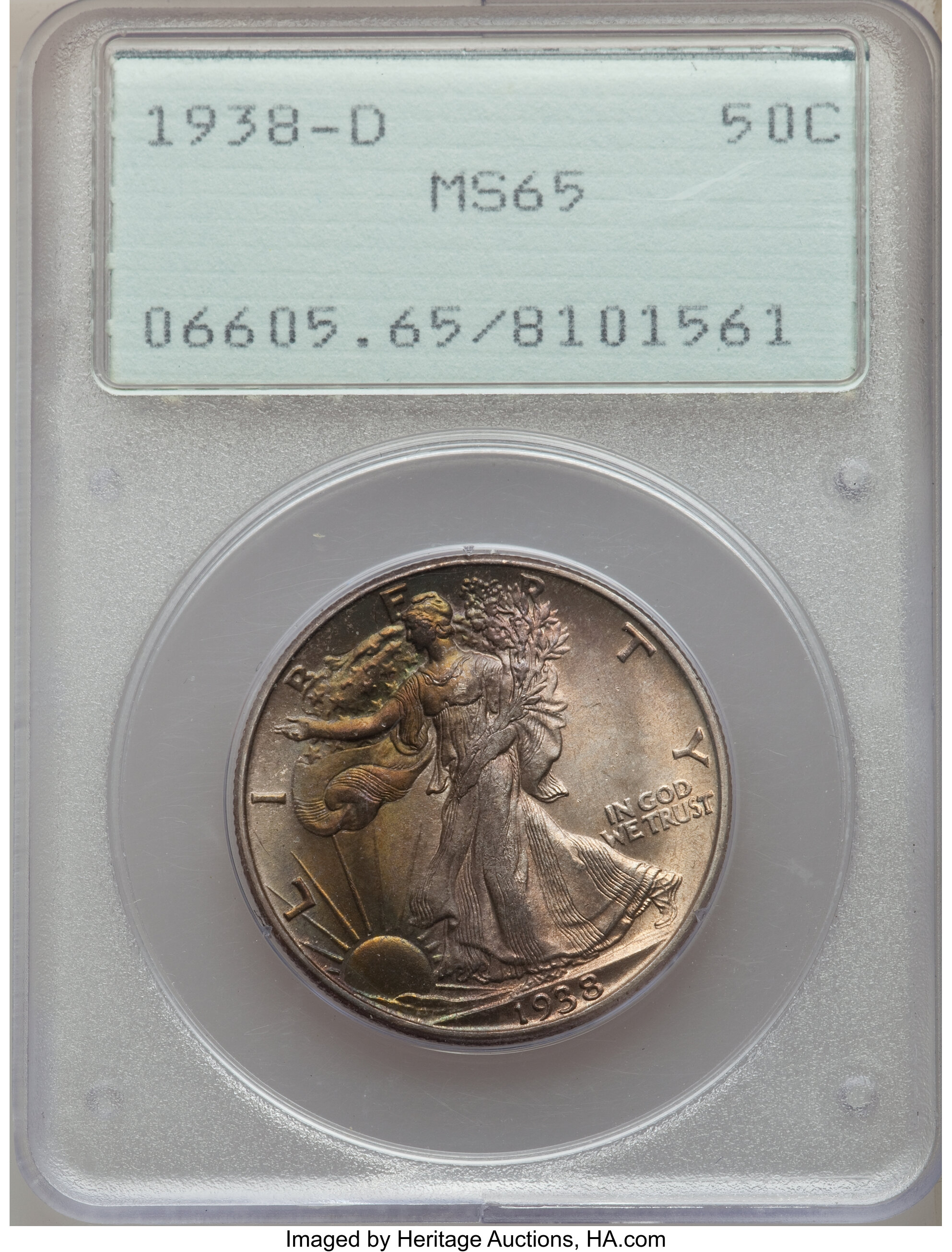 1938-D 50C MS65 PCGS. PCGS Population: (930/540). NGC Census: | Lot ...