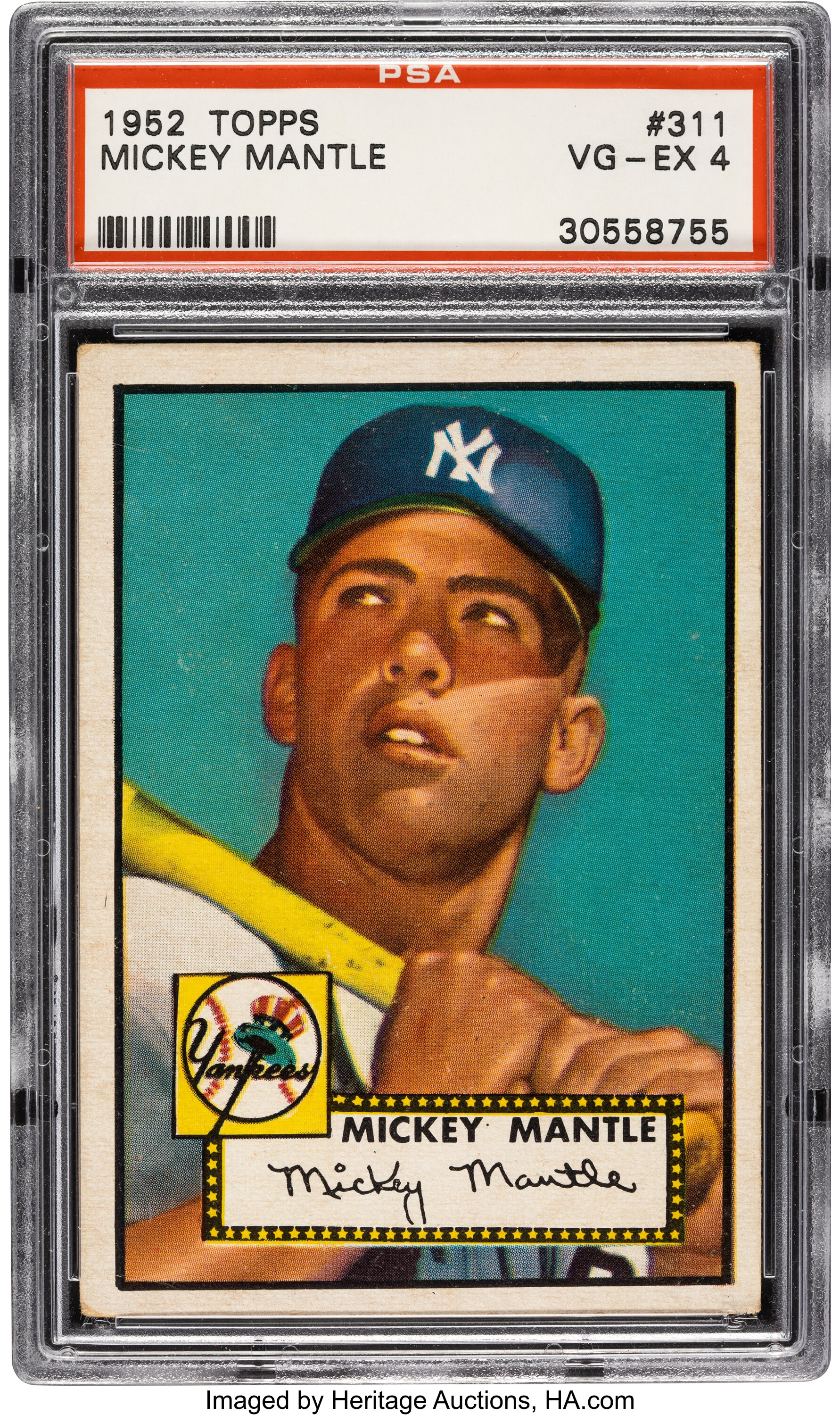1952 Topps Mickey Mantle #311 PSA VG-EX 4.... Baseball Cards | Lot ...