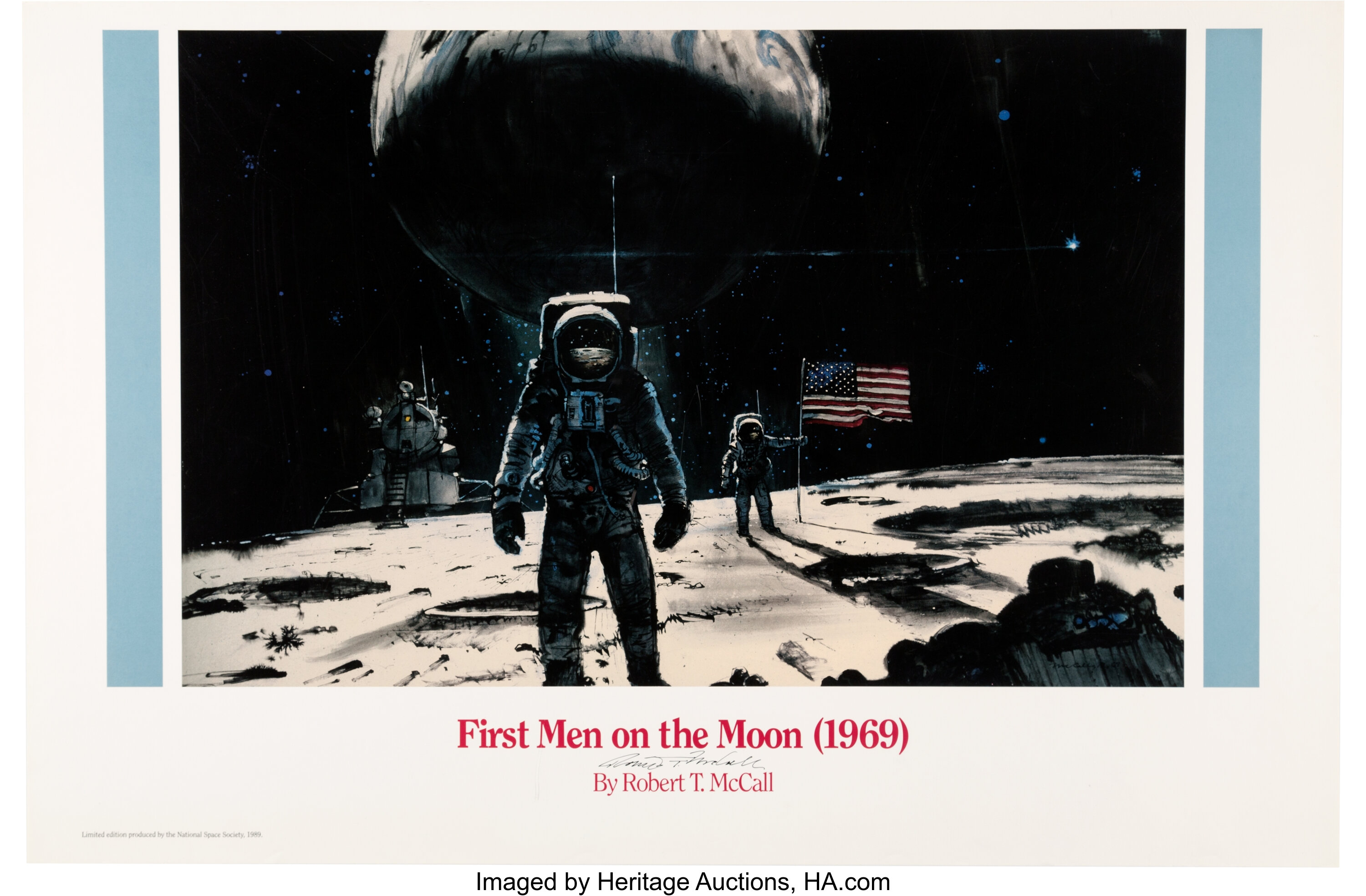 Robert T. McCall Signed "First Men On The Moon" Limited Edition | Lot #51475 | Heritage Auctions
