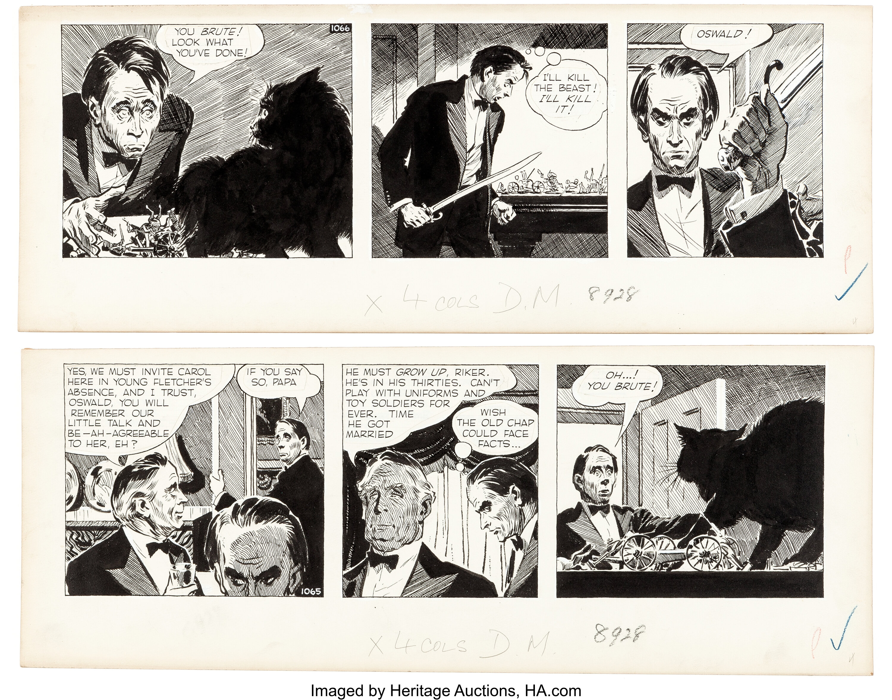 David Wright Carol Day Daily Comic Strip Original Art Group of 2 | Lot ...