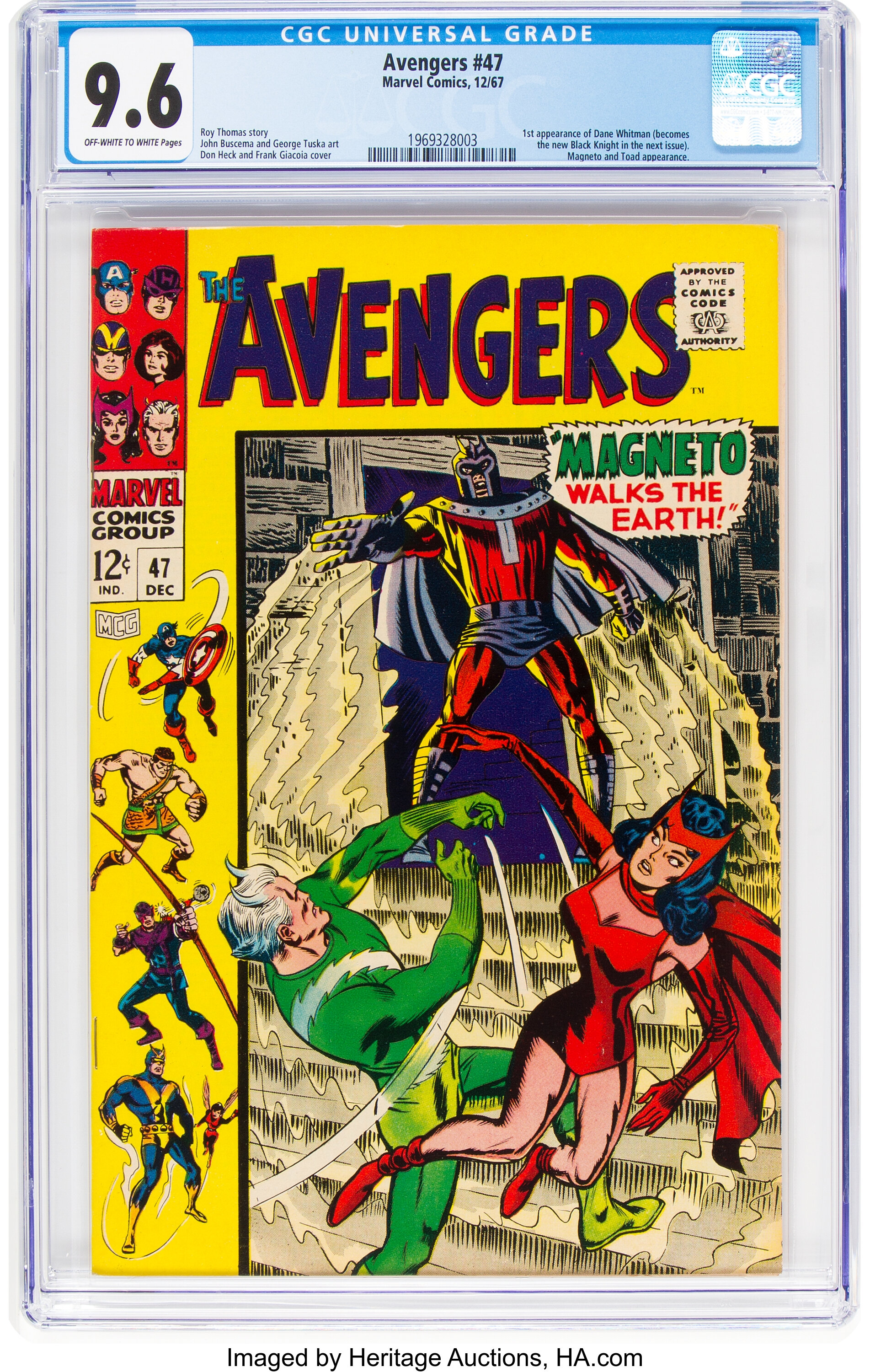 The Avengers #47 (Marvel, 1967) CGC NM+ 9.6 Off-white to white | Lot ...