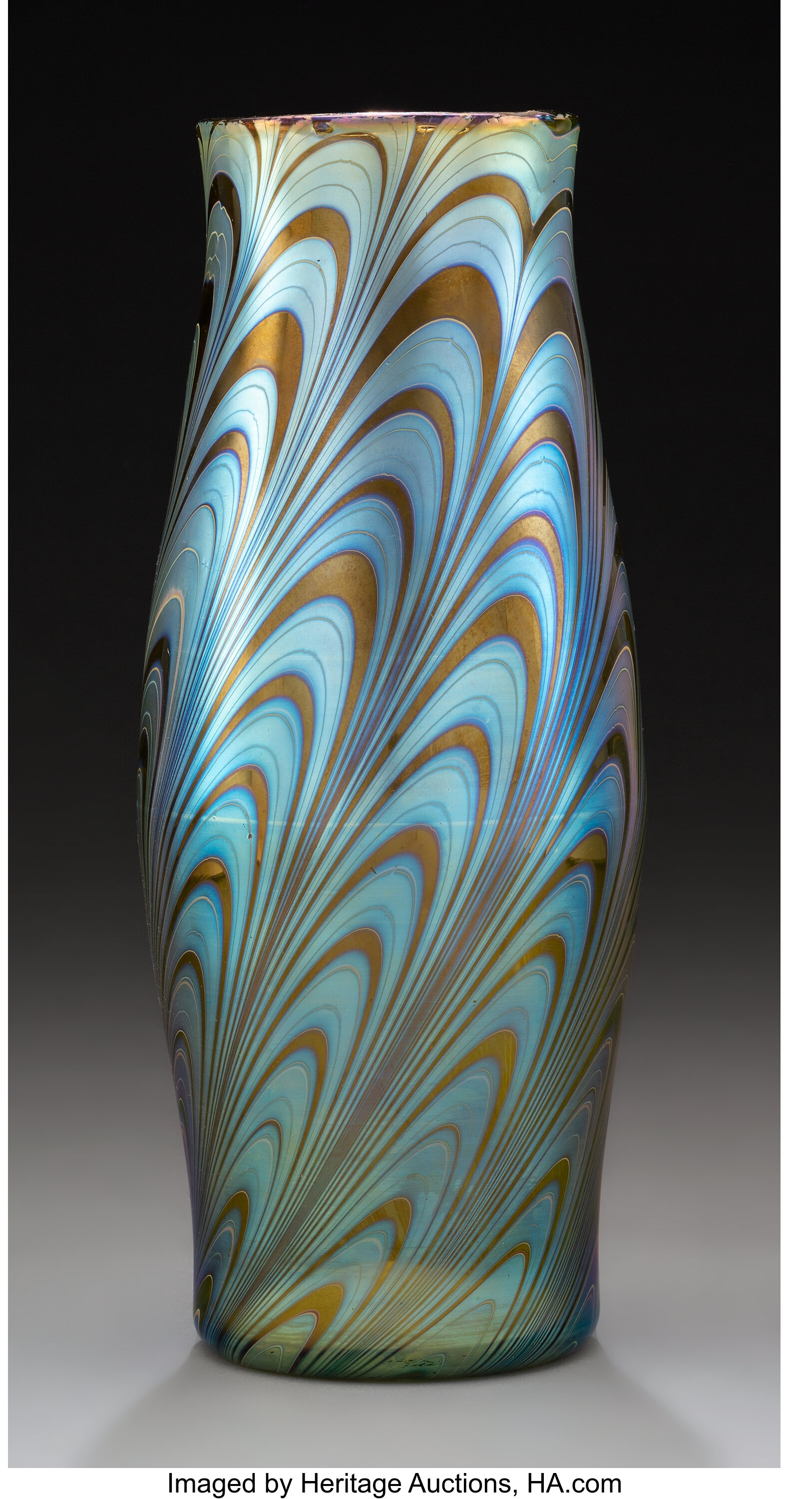 Loetz Glass Phaenomen Genre 7642 Vase. Circa 1898. Etched Loetz, | Lot ...