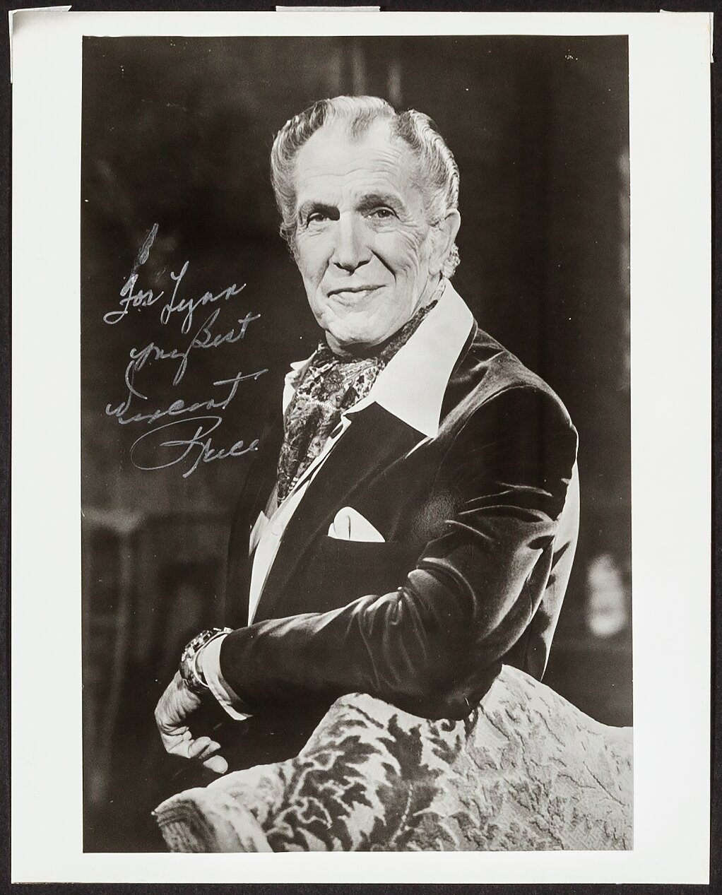 Vincent Price (1980s). Very Fine-. Autographed Convention Portrait ...