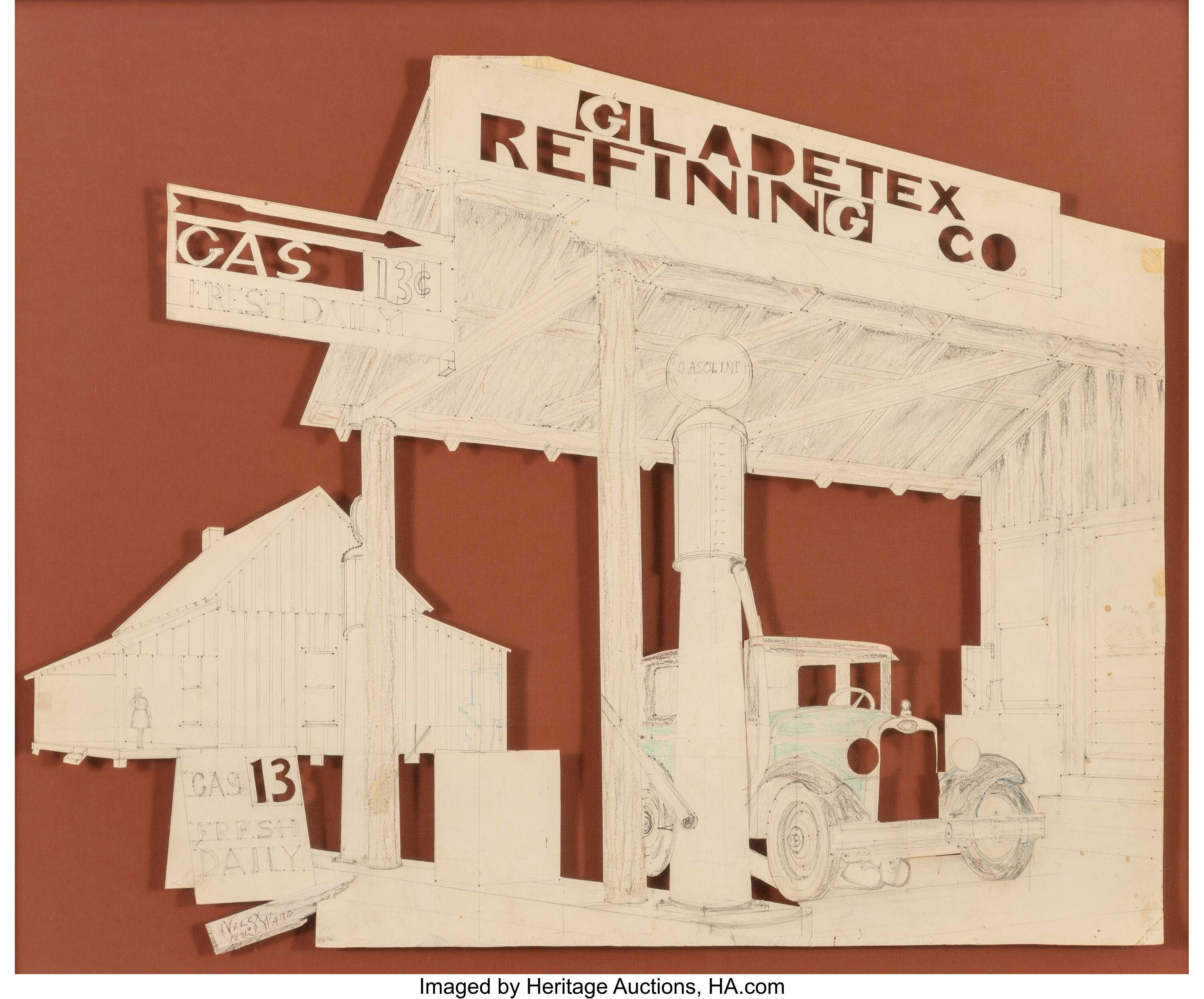 Velox Benjamin Ward (American, 1901-1994). Gladetex Refining Co., | Lot ...