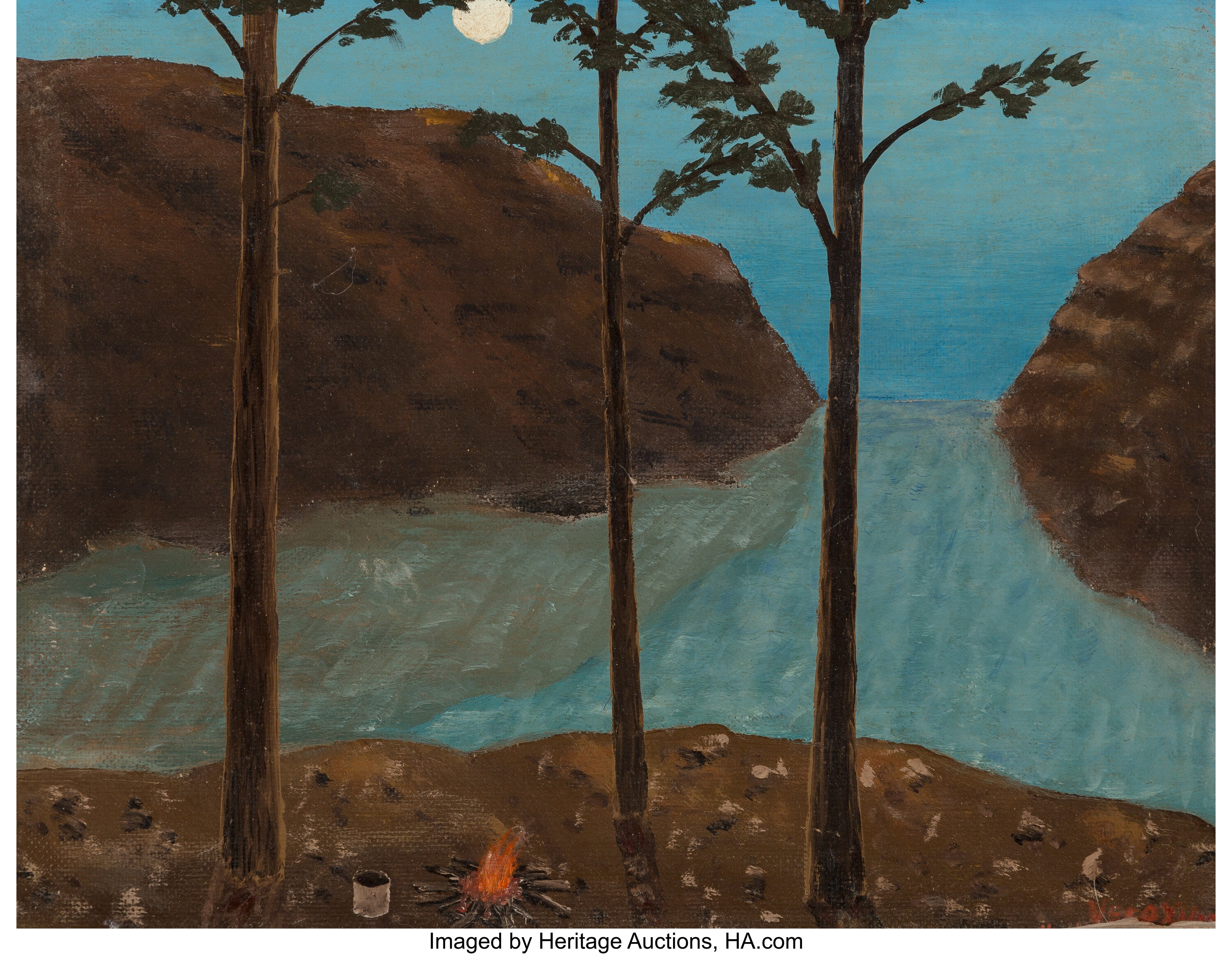 Velox Benjamin Ward (American, 1901-1994). Arkansas Campsite, 1962 ...