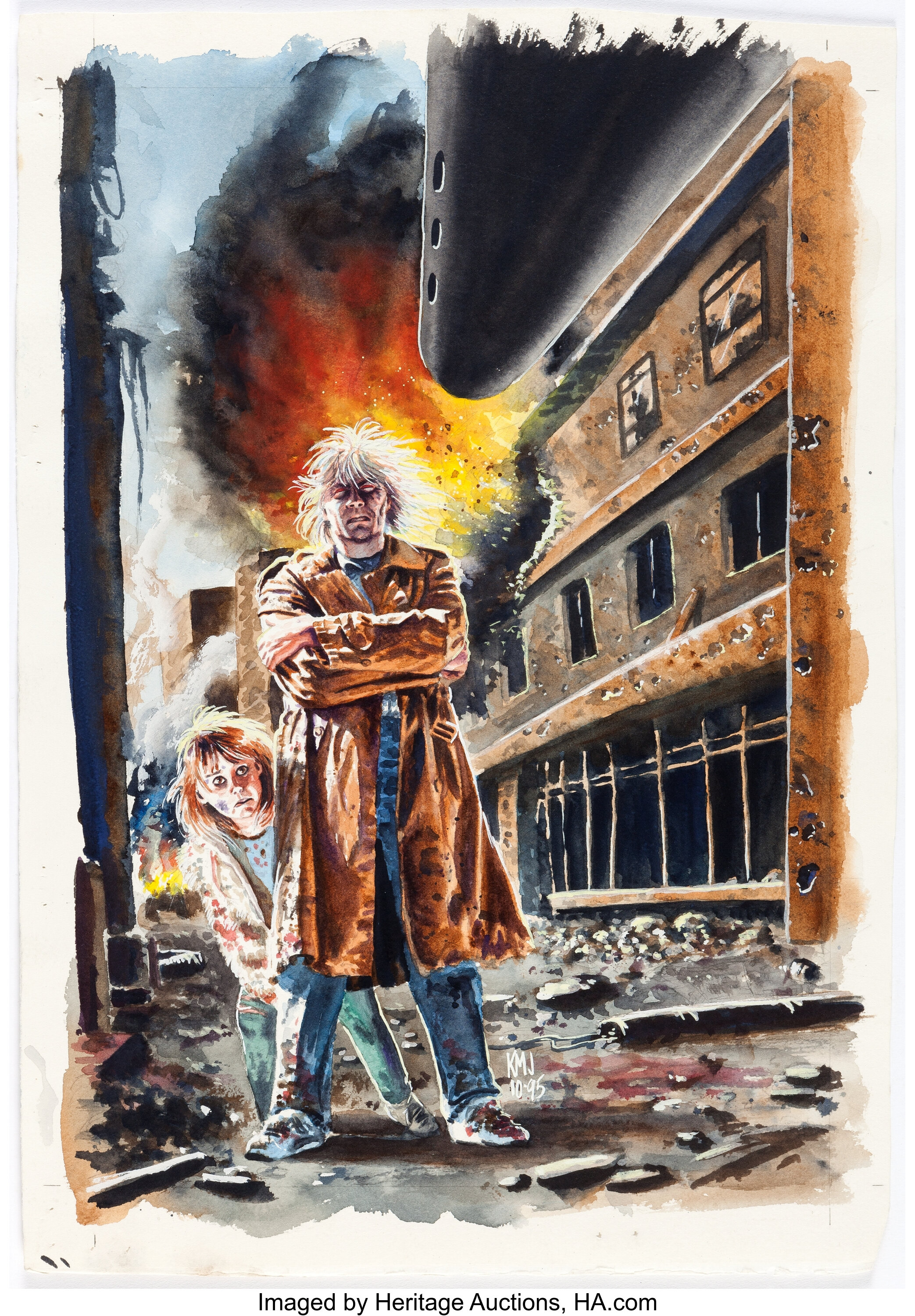 Ken Meyer Jr. Kilroy Is Here #7 Cover Original Art (Caliber Press ...