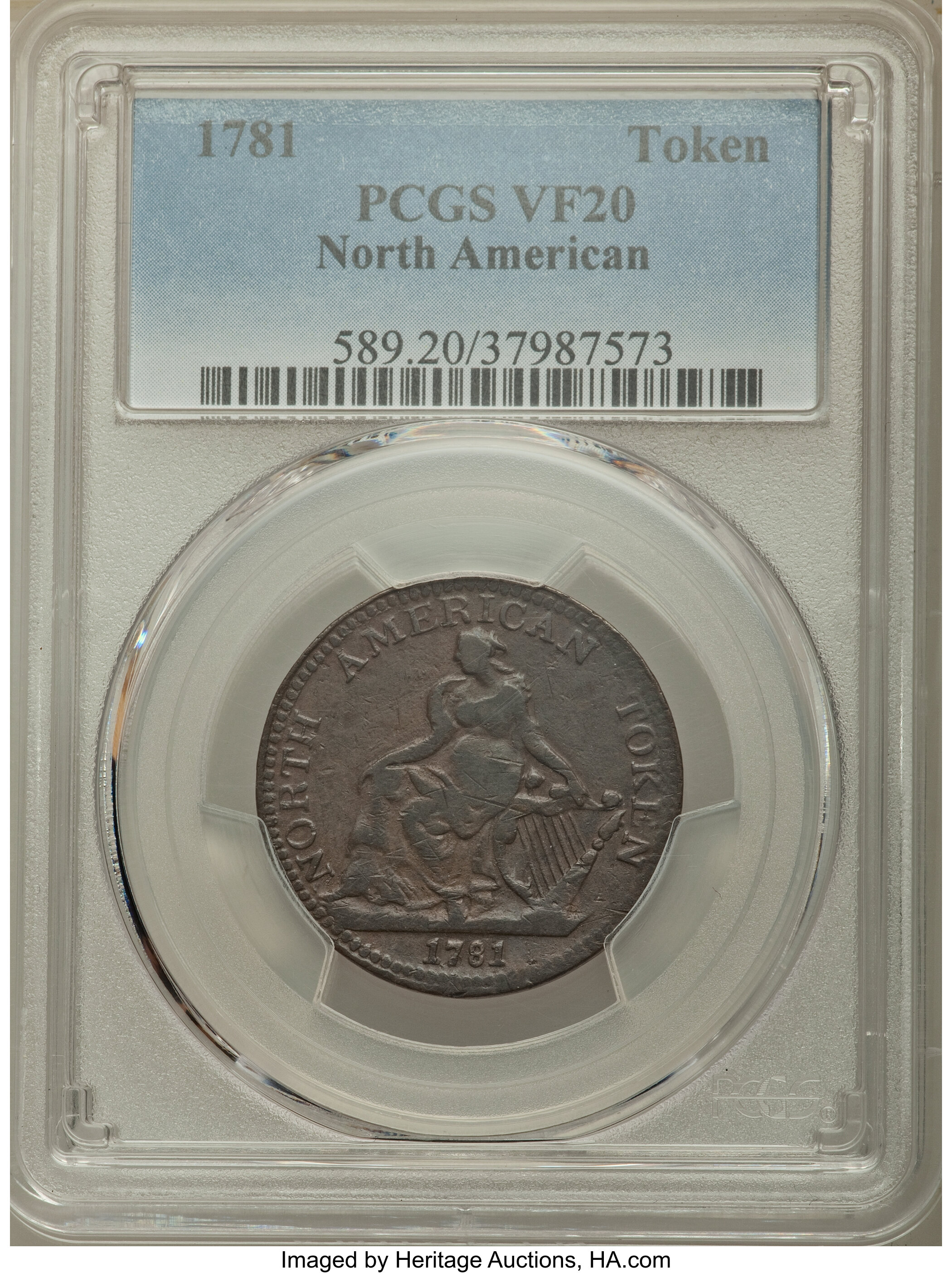 1781 TOKEN North American Token VF20 PCGS. PCGS Population: | Lot ...