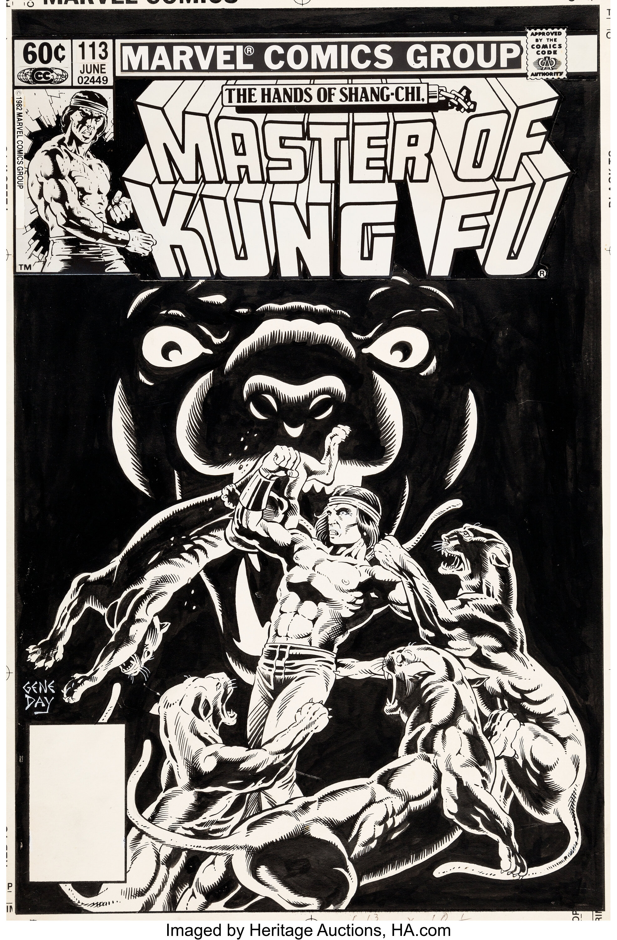 Gene Day Master of Kung Fu #113 Cover Original Art (Marvel, | Lot ...
