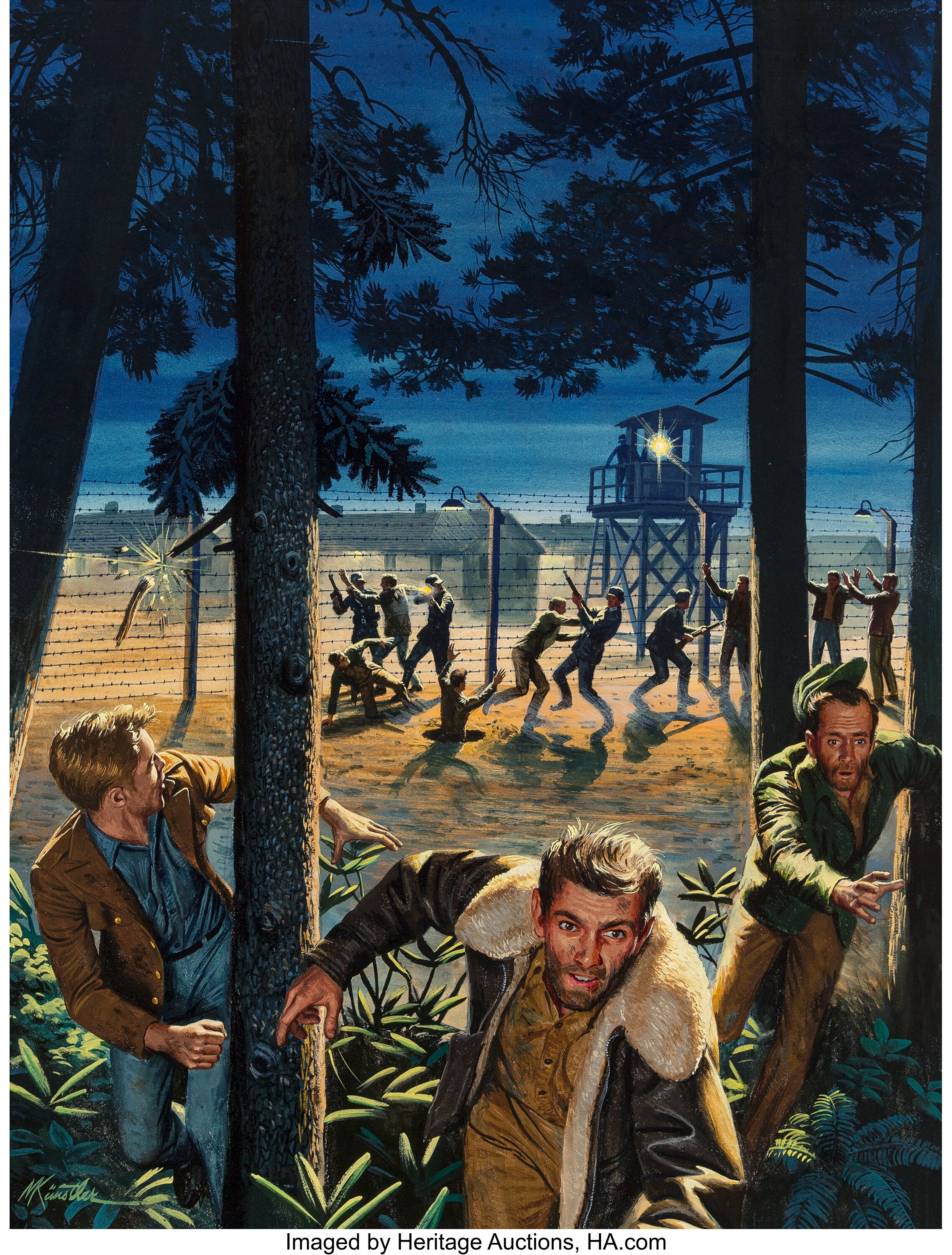 Morton Künstler (American, b. 1931). Breakout Escape, Stag Magazine ...