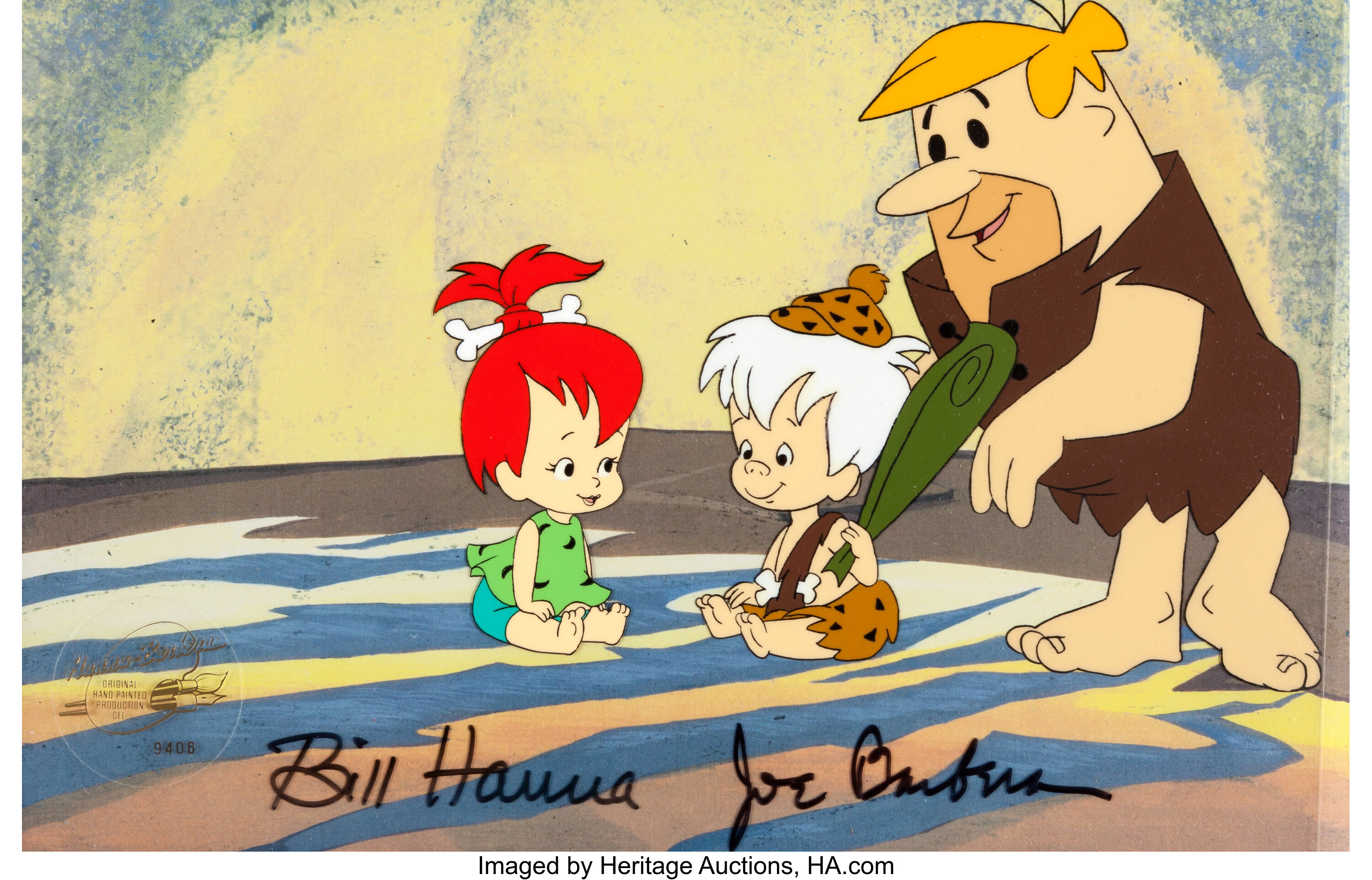 I Yabba Dabba Doo Pebbles and Bam Bam Production Cel | Lot #97618 ...