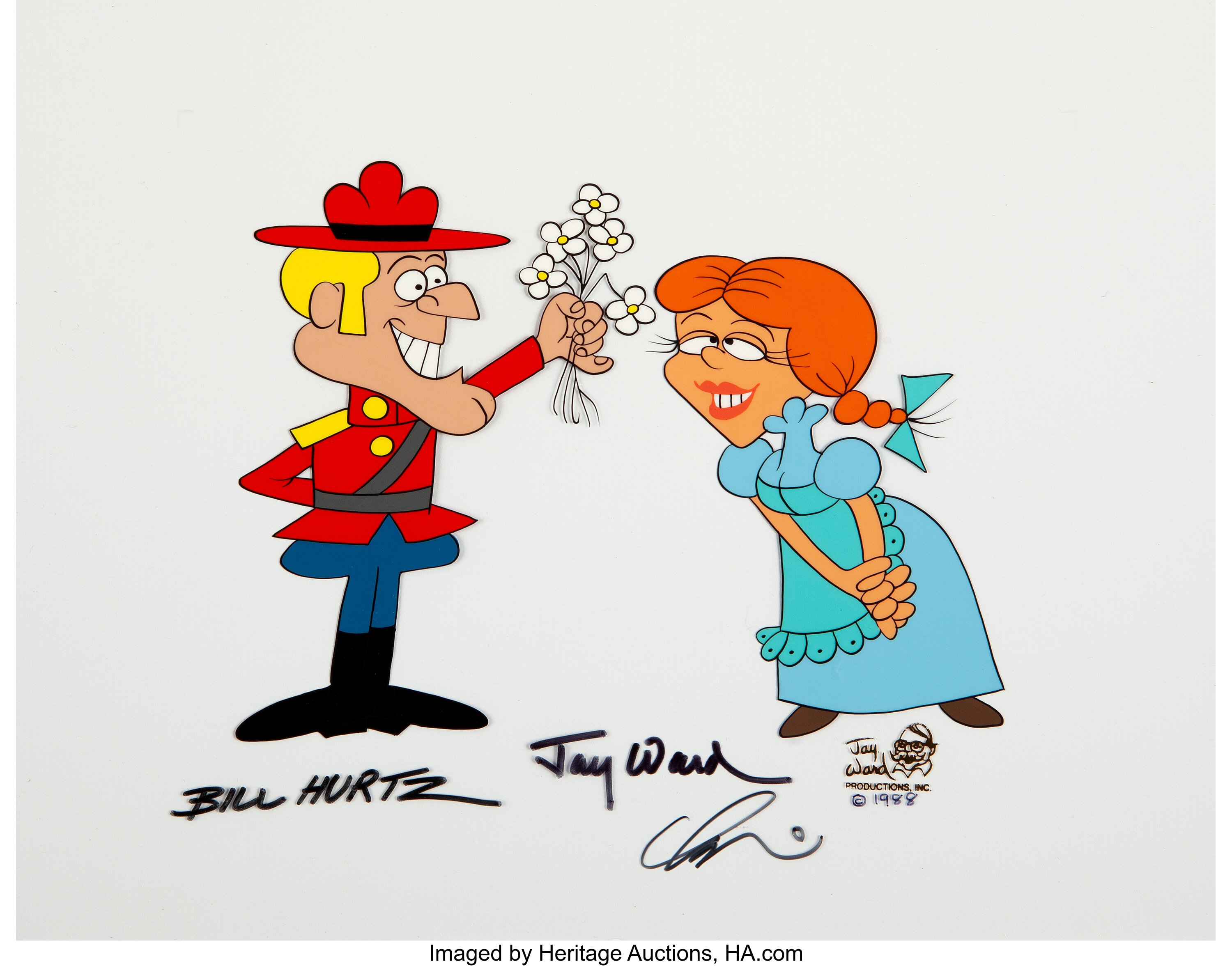 Dudley Do-Right and Nell Signed Scene Cel (Jay Ward, 1988).... | Lot ...