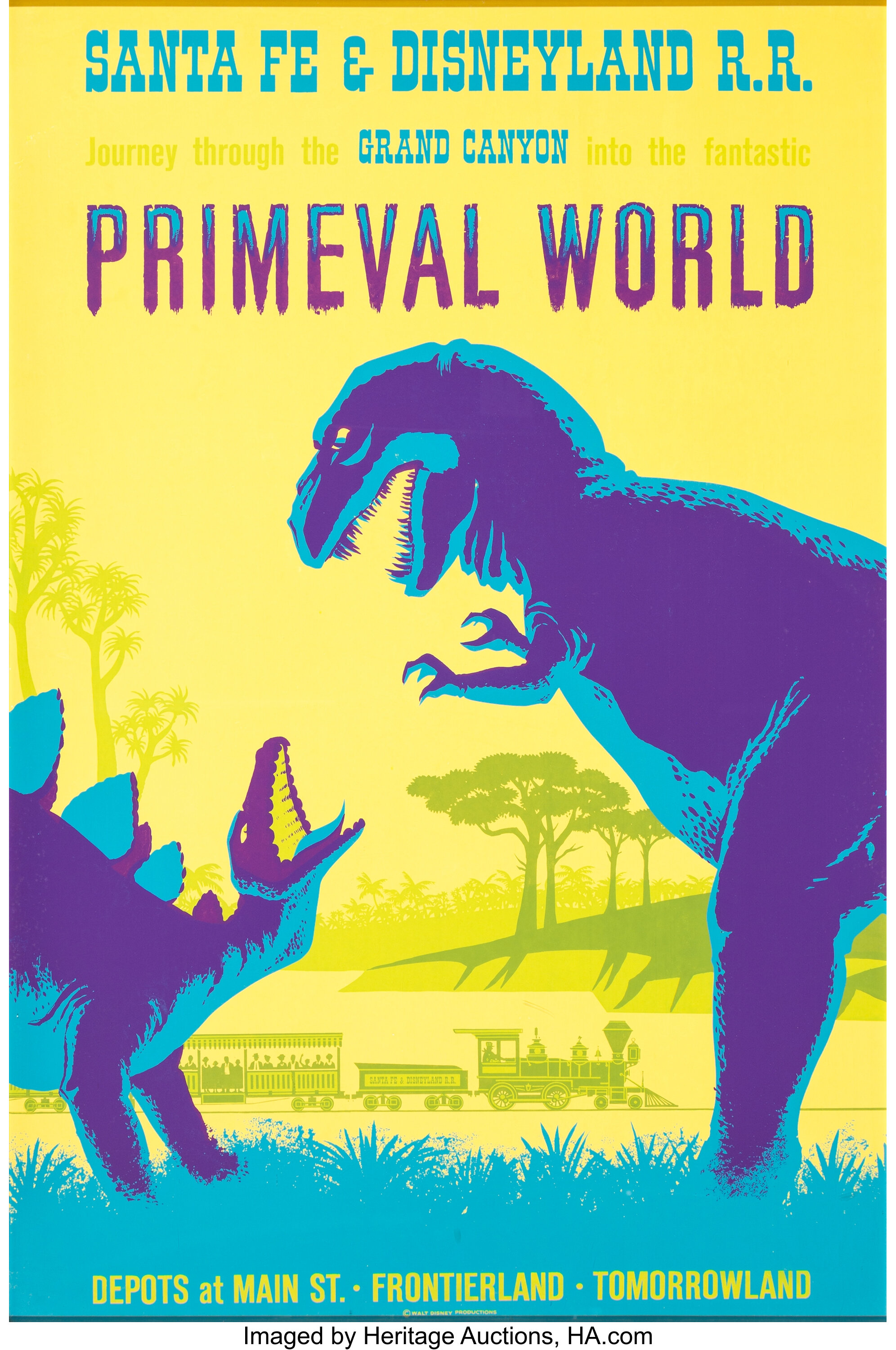 Disneyland "Primeval World" Park Attraction Poster (Walt Disney, | Lot ...