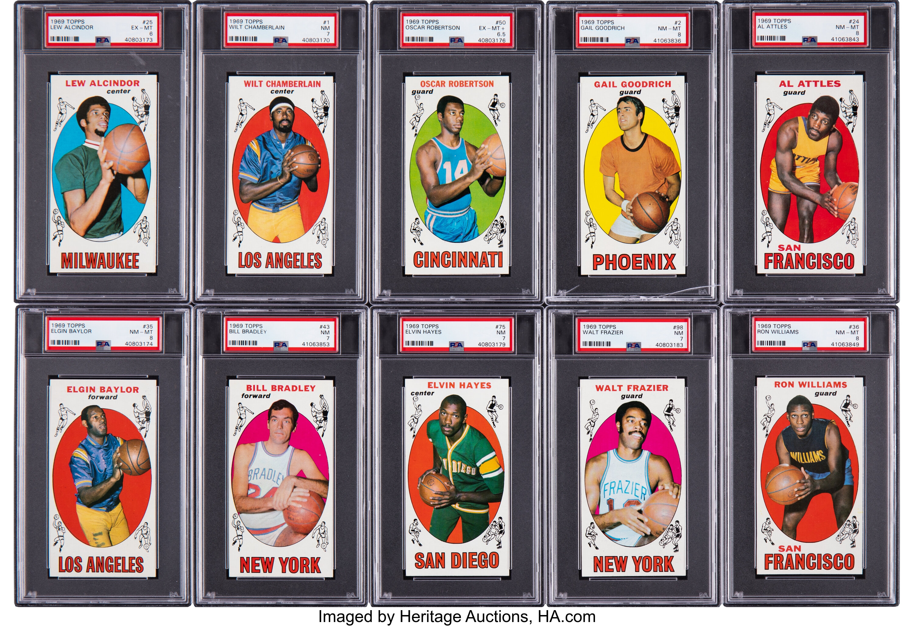 1969 Topps Basketball Near Set (98/99).... Basketball Cards Sets | Lot ...