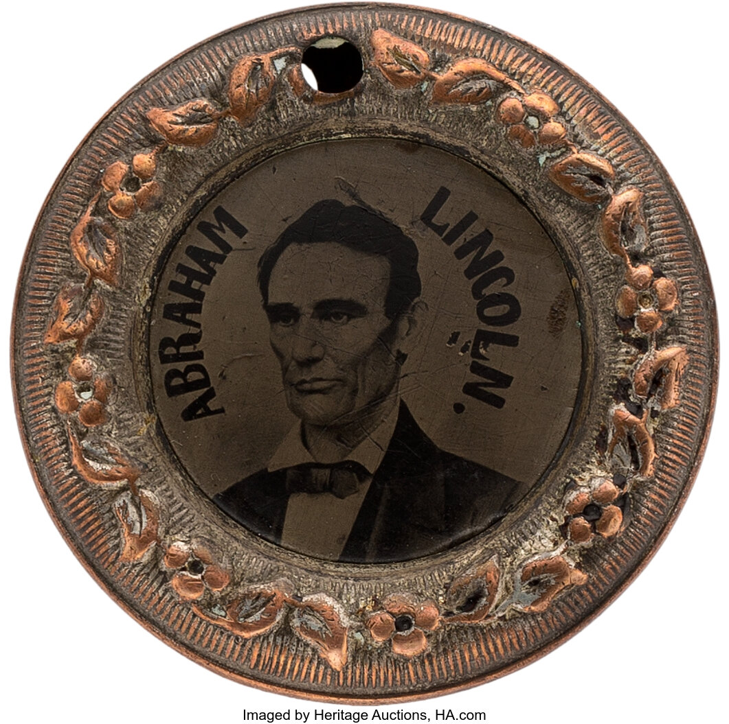 Abraham Lincoln: Back-to-Back Ferrotype Doughnut.. ... Political | Lot ...