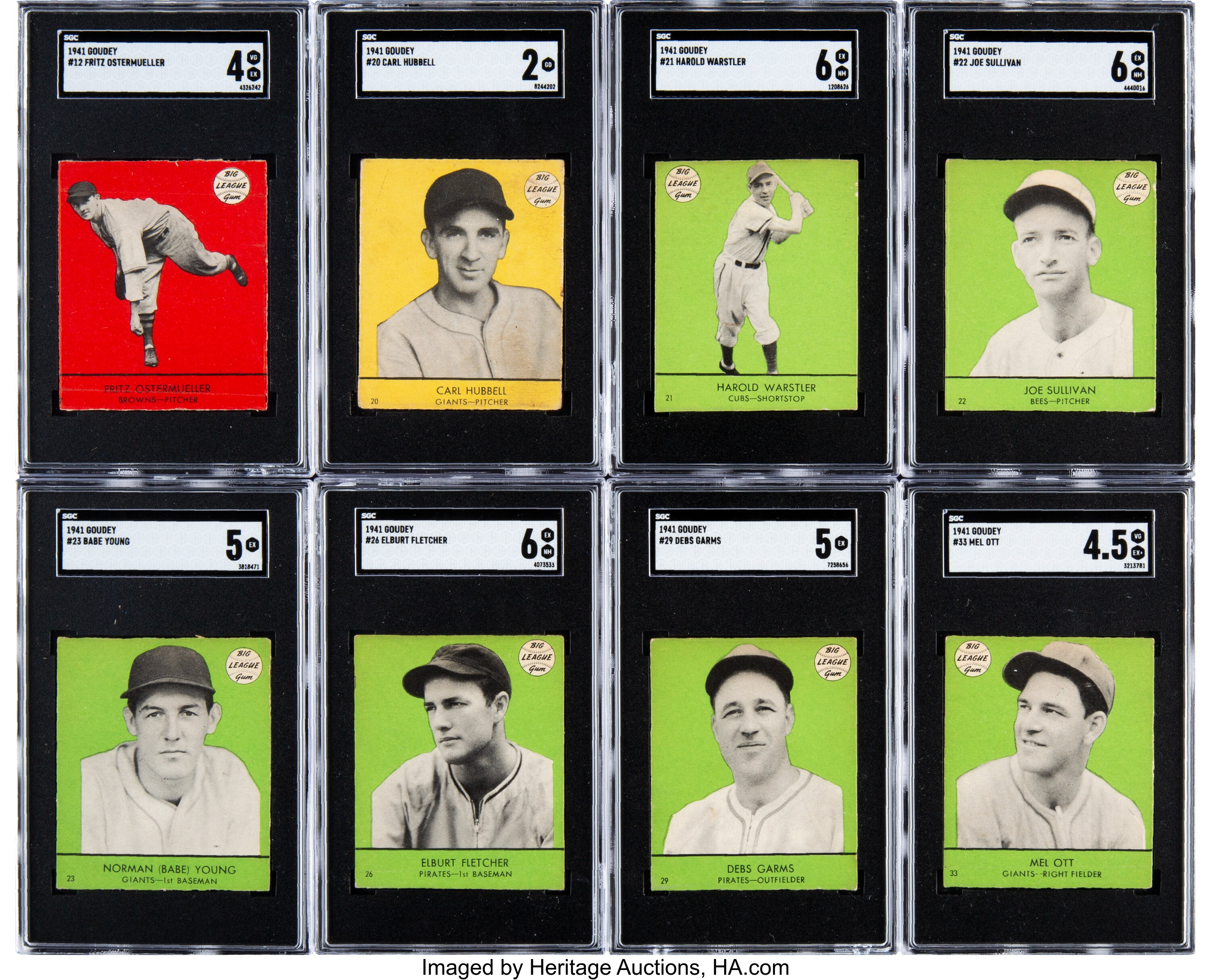 1941 Goudey Baseball Complete Set (33).... Baseball Cards Sets | Lot ...