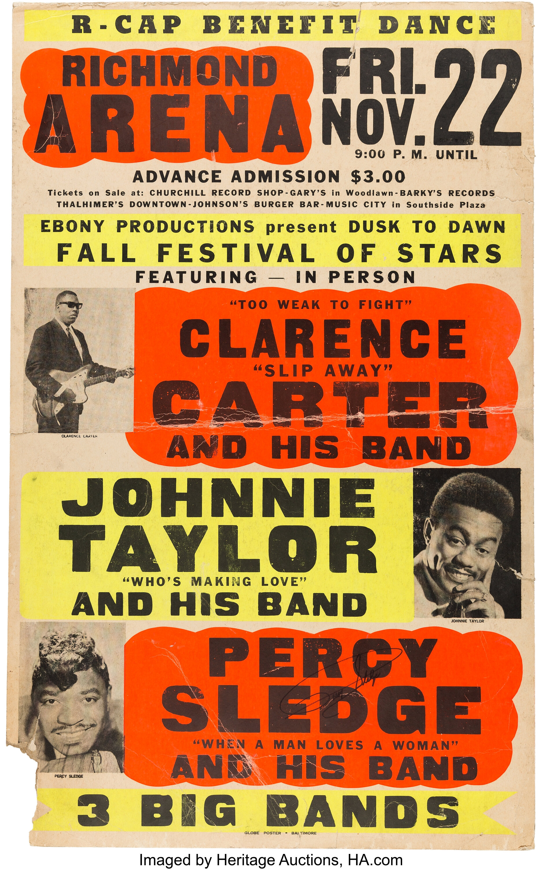 Clarence Carter / Johnnie Taylor / Percy Sledge Jumbo Globe Concert ...