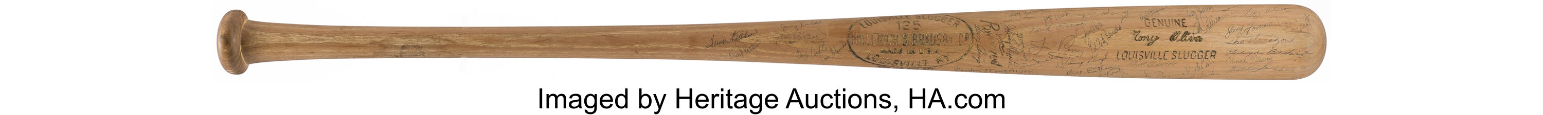 1963 Tony Oliva Minnesota Twins Team Signed Half Bat (30+ | Lot #41148 ...