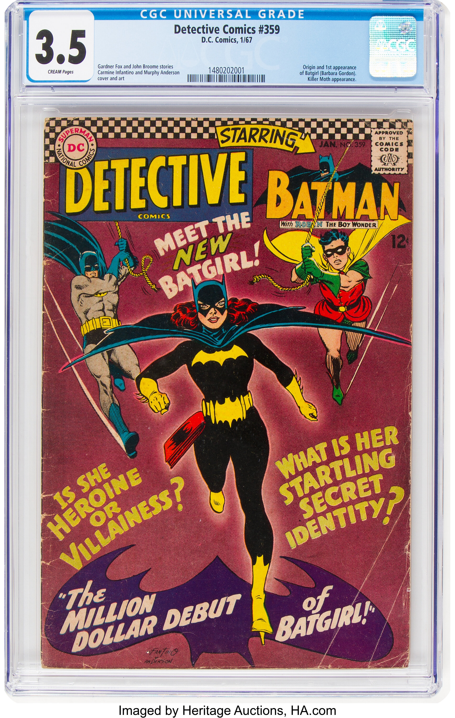 Detective Comics #359 (DC, 1967) CGC VG- 3.5 Cream pages.... Silver ...