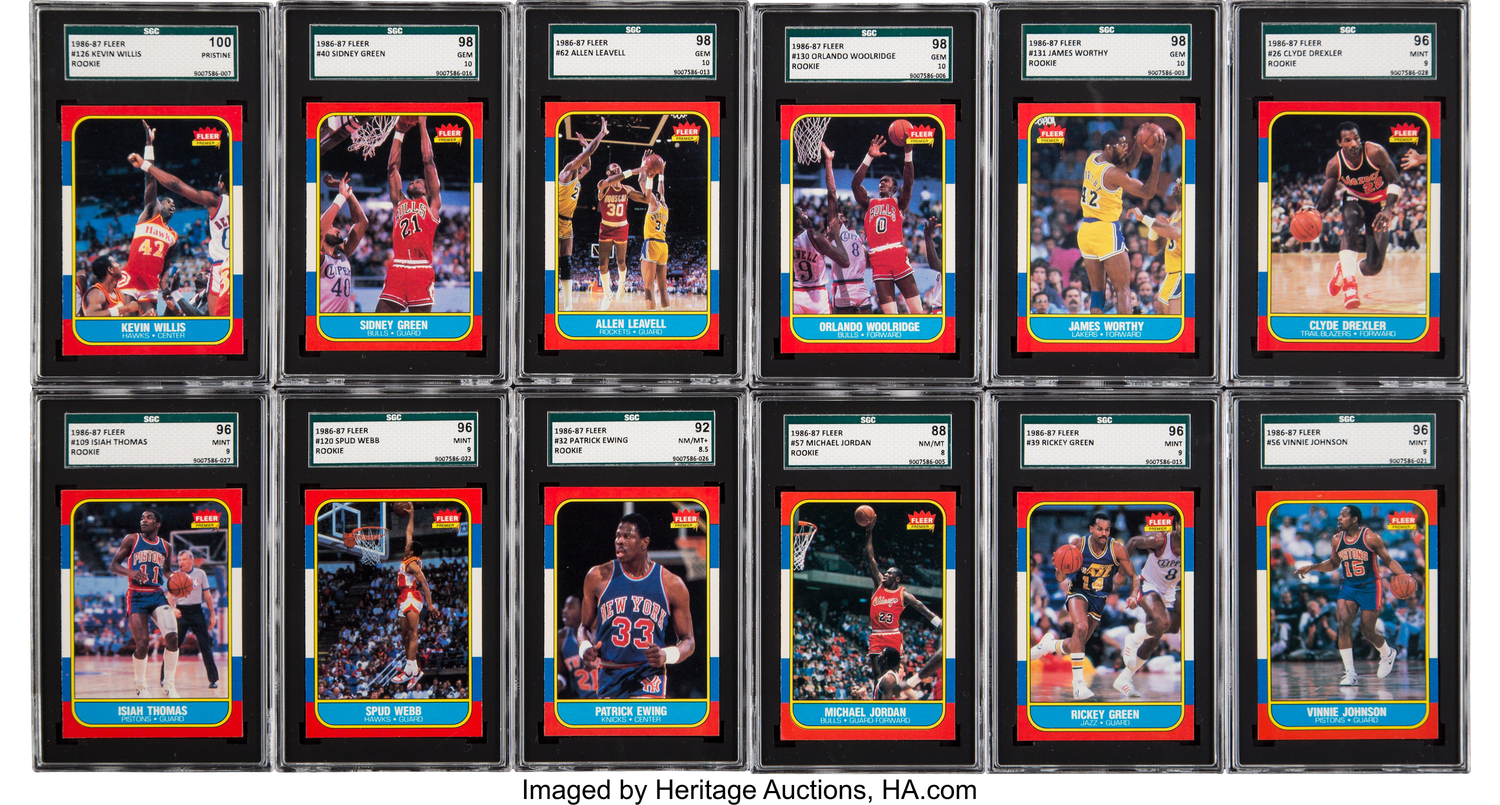 1986 Fleer Basketball High Grade Cards & Stickers Complete Set | Lot ...