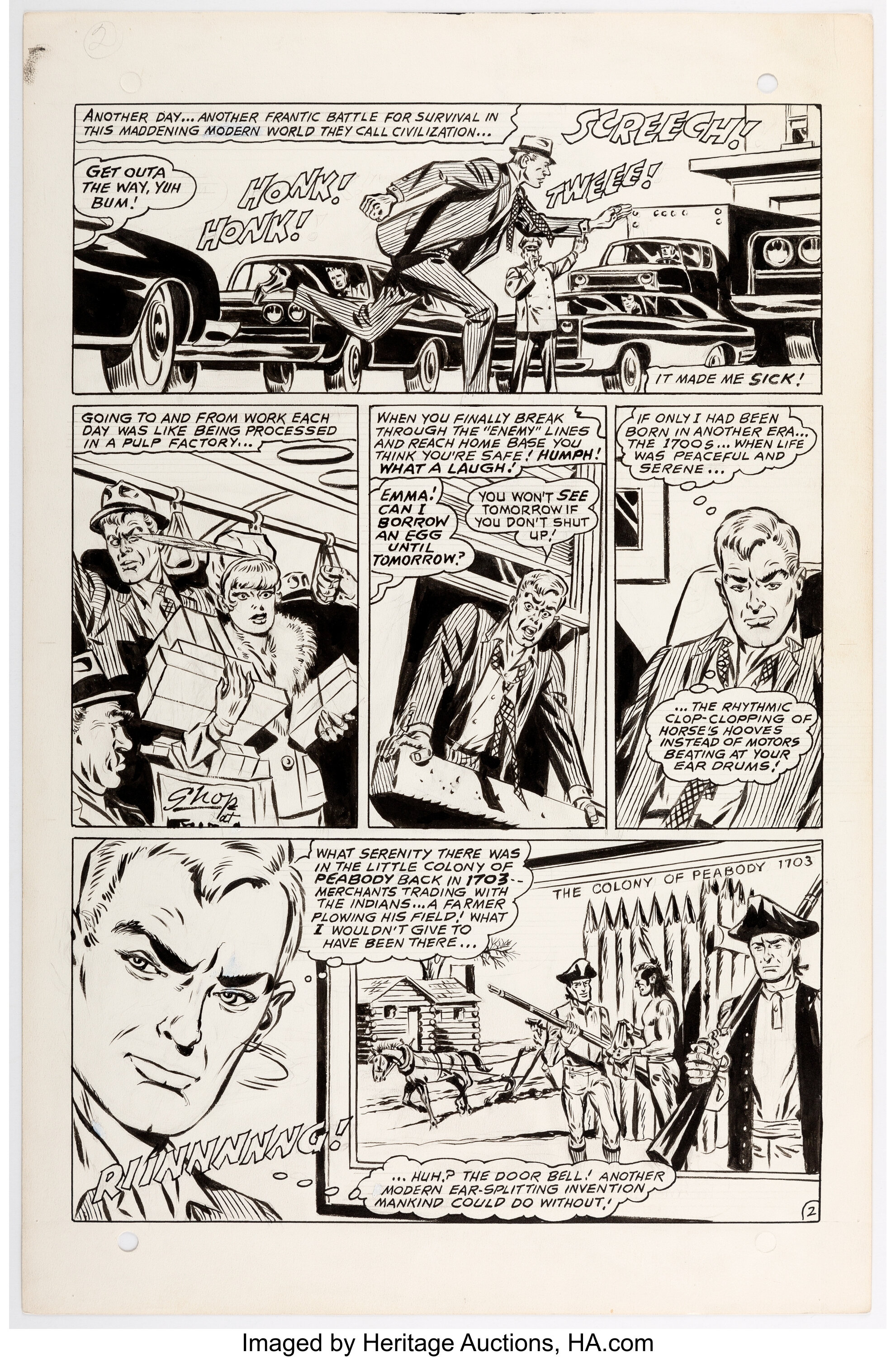 Wayne Boring (attributed) - Story Page 2 Original Art (DC, c. | Lot ...
