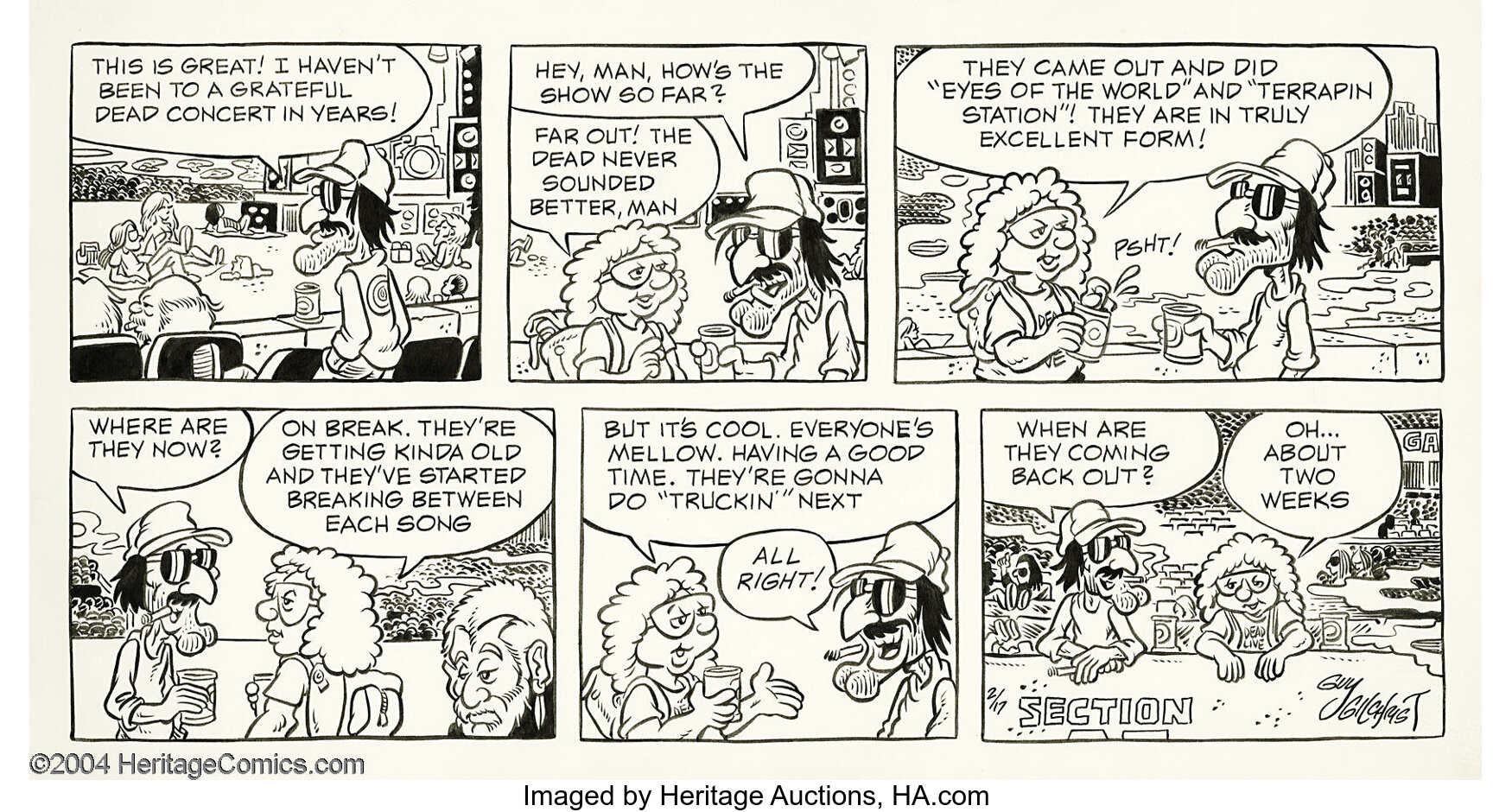 Guy Gilchrist - The Rock Channel Sunday Comic Strip Original Art | Lot ...