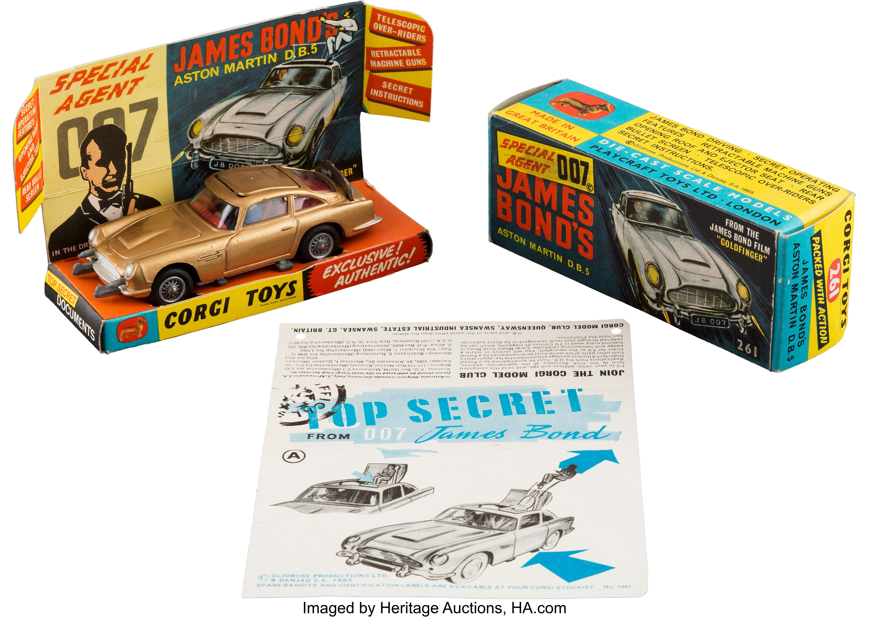 James Bond Goldfinger Aston Martin DB5 Die-Cast Toy Car In Original ...
