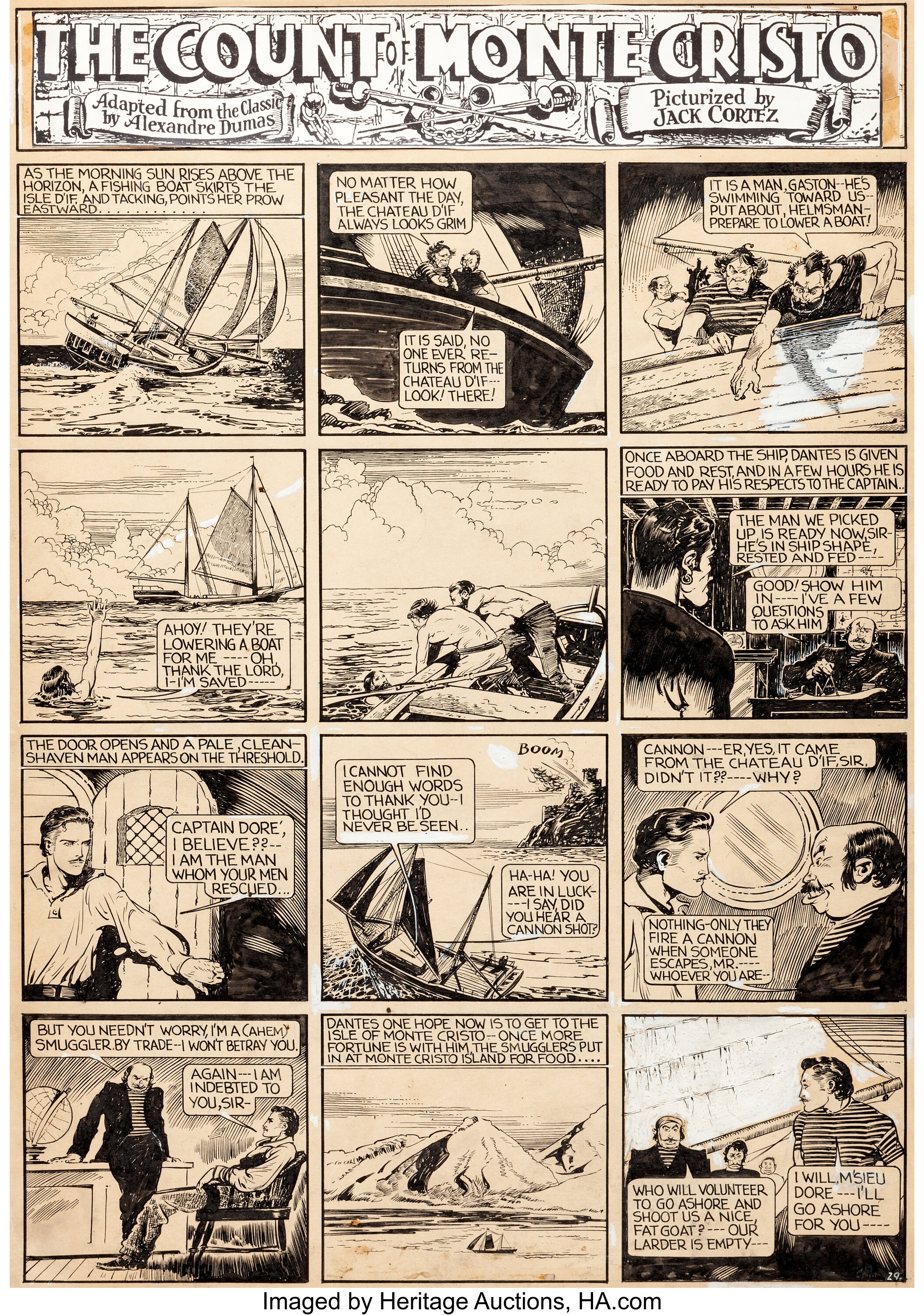 Lou Fine (as Jack Cortez) Wags [Australia] V3#28 (Jumbo Comics #8 ...