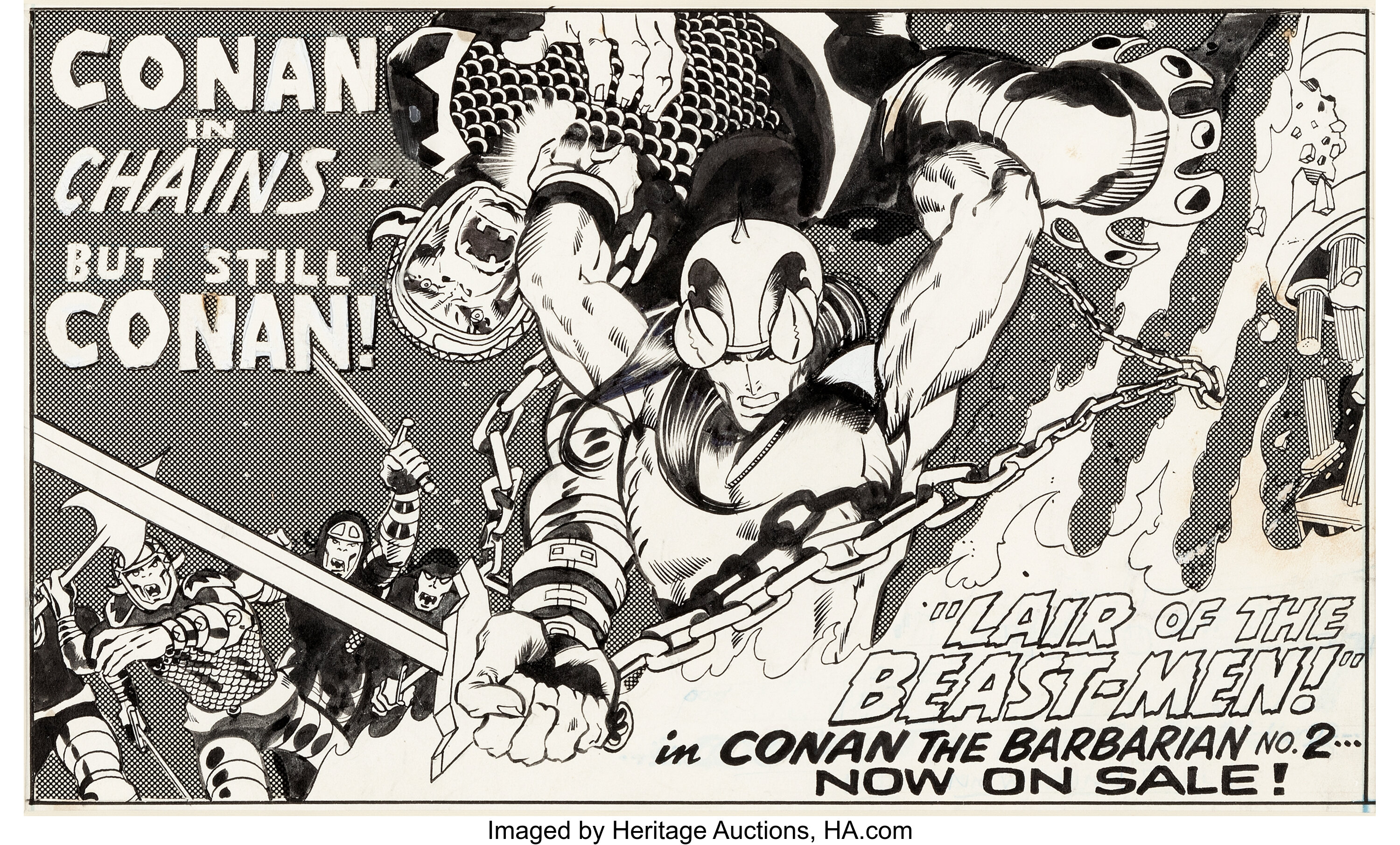 Barry Smith Conan the Barbarian #2 House Ad Illustration Original | Lot ...
