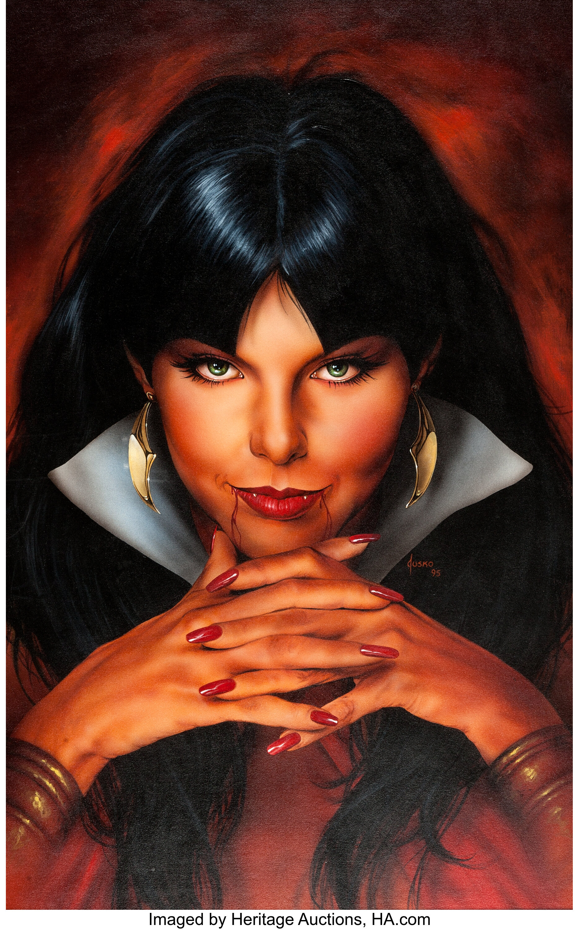 Joe Jusko Vampirella: Sad Wings of Destiny #1 Cover Painting | Lot ...