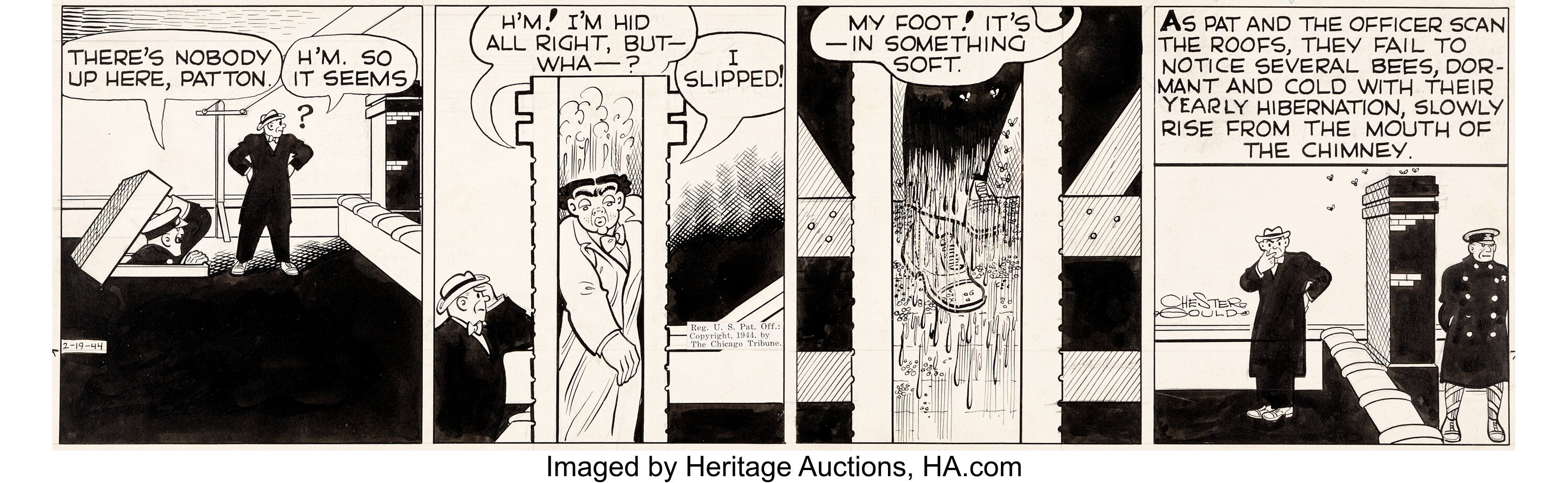 Chester Gould Dick Tracy Daily Comic Strip Original Art dated | Lot ...