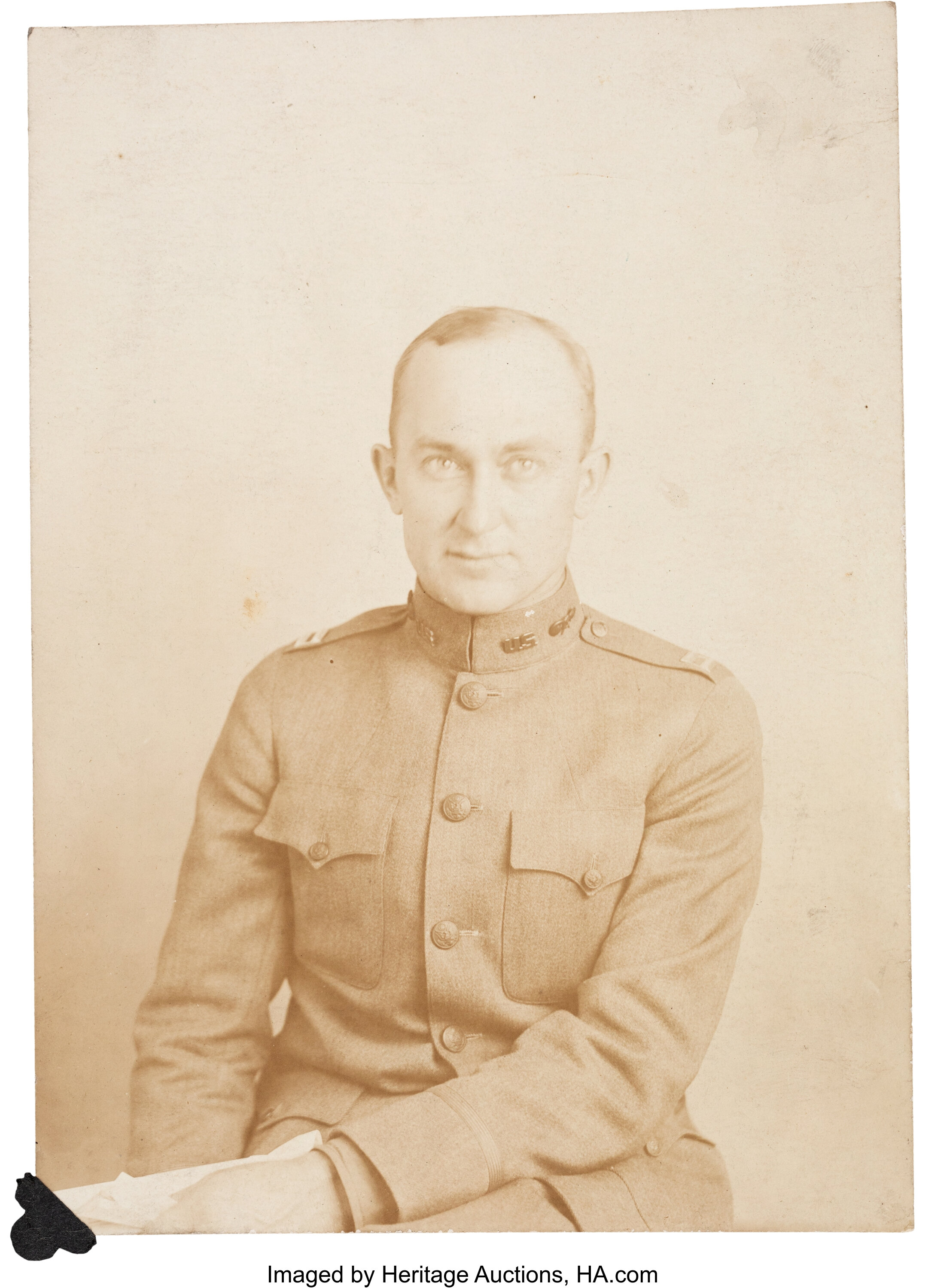 1918 Ty Cobb WWI Military Portrait Photograph from The Ty Cobb | Lot ...
