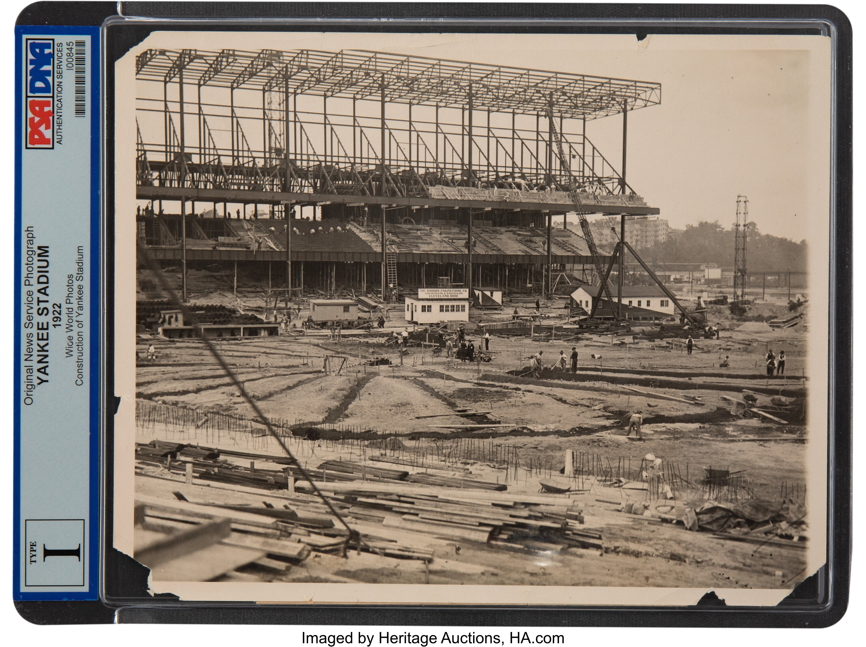 1922 Yankee Stadium Construction Original Photograph, PSA/DNA Type ...