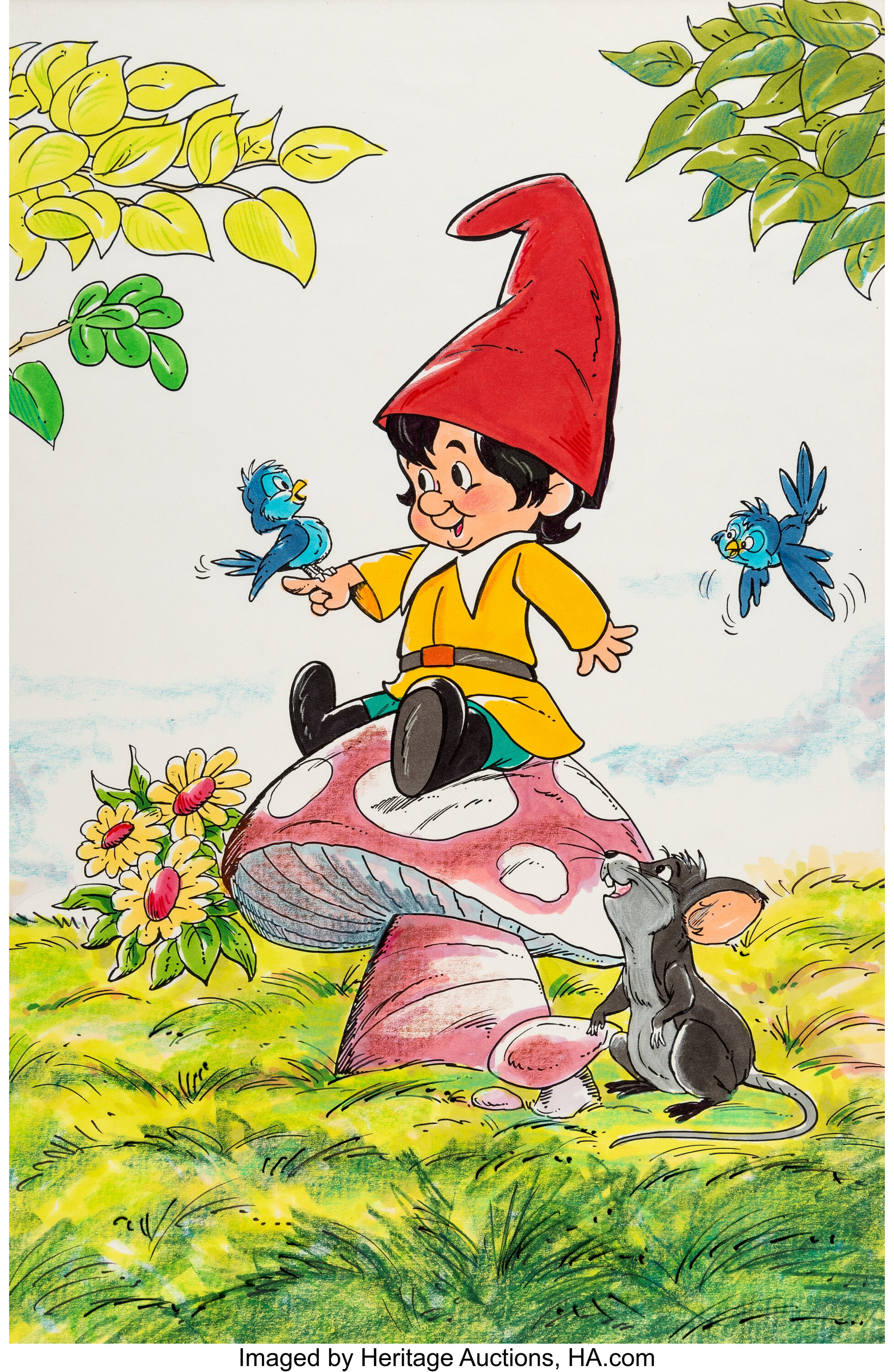 The Little Troll Prince "Pitch Art" Illustration (Hanna-Barbera, | Lot ...