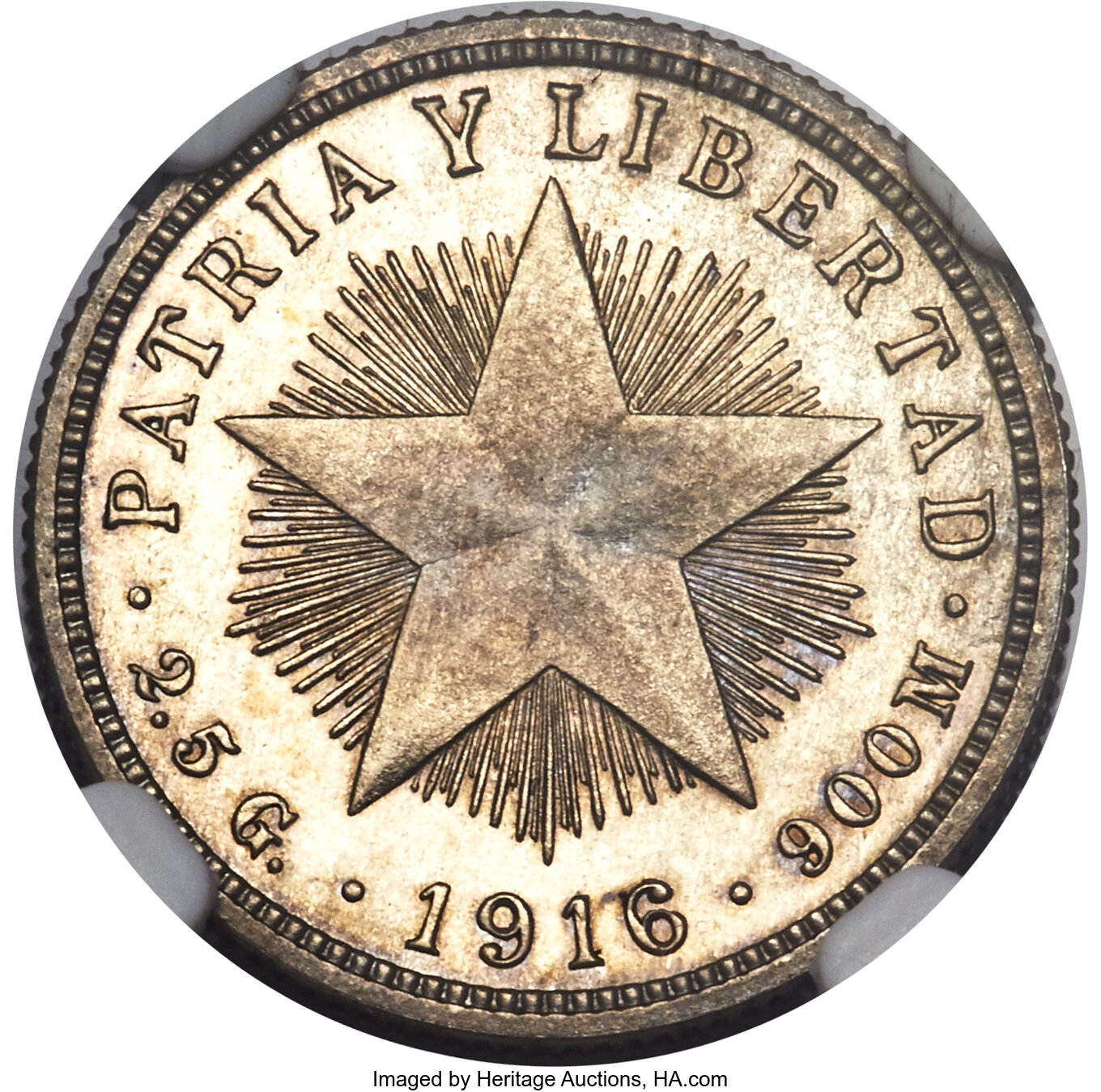Cuba: Republic Proof "Star" 10 Centavos 1916 PR65 Cameo NGC,... | Lot ...