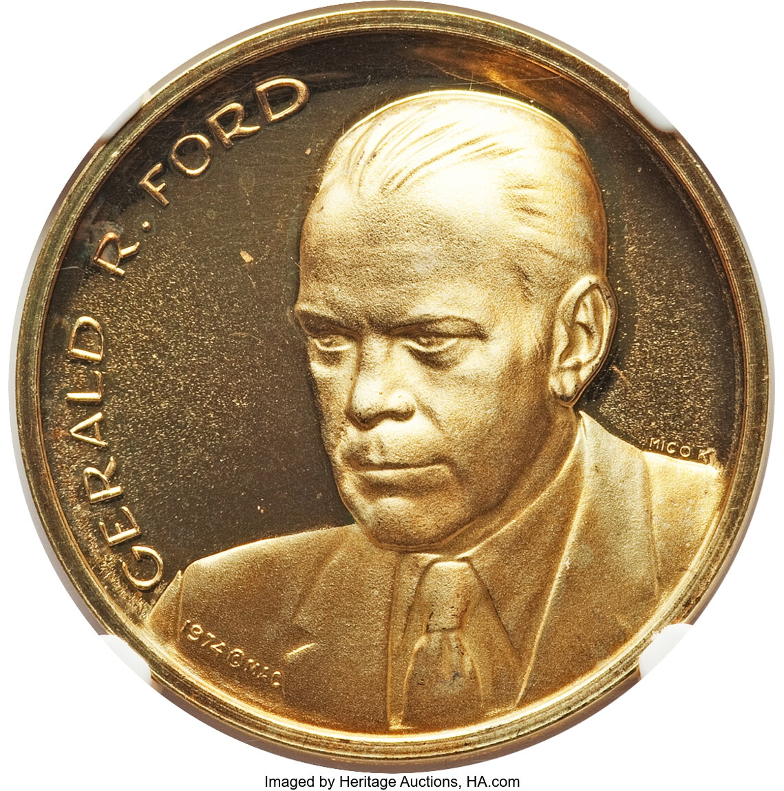 1974 Gerald R. Ford, Medallic Art Co. N.Y., PR67 Ultra Cameo NGC. | Lot ...