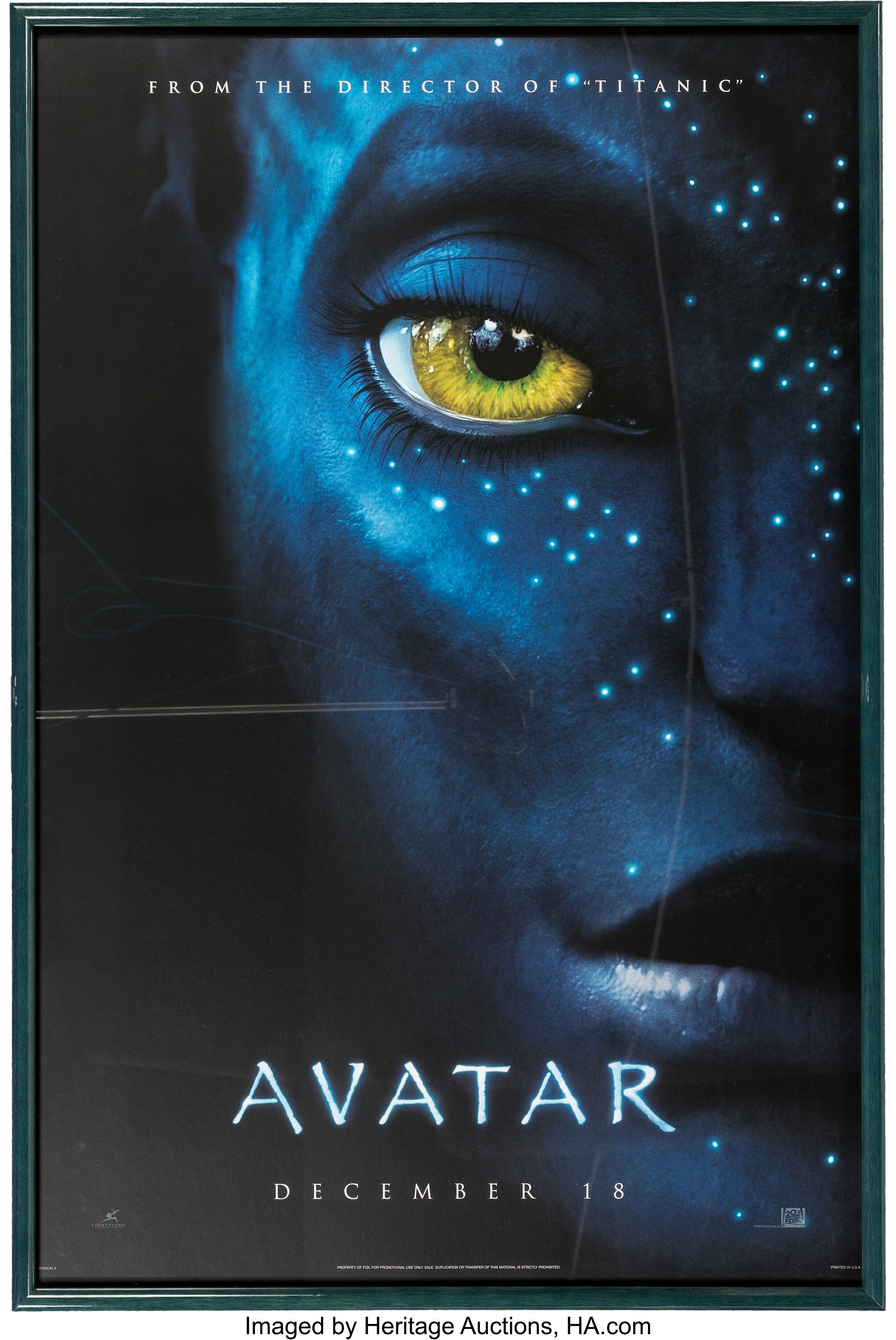 Avatar Advance, Style A One Sheet (20th Century Fox, 2009). ... | Lot ...