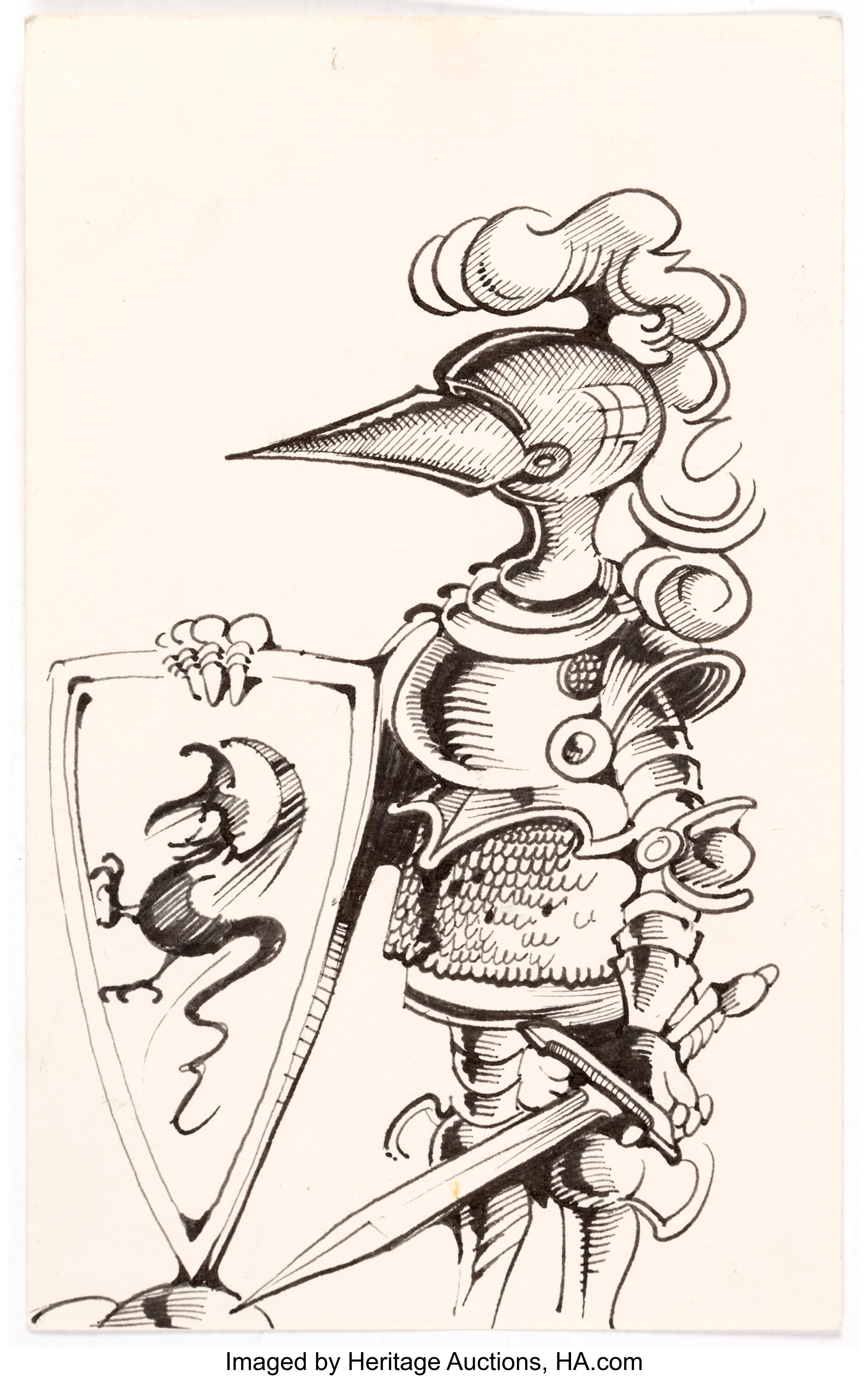 Rick Griffin Knight in Armor (c. 1975) ... Original Comic Art | Lot ...